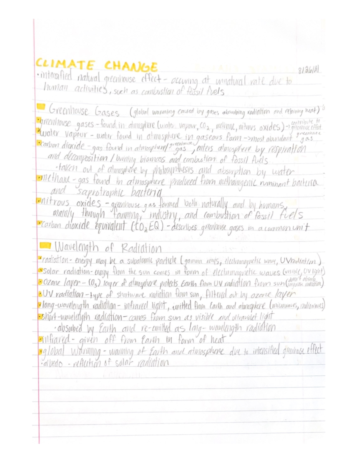 Climate Change - Biol 381 - Studocu