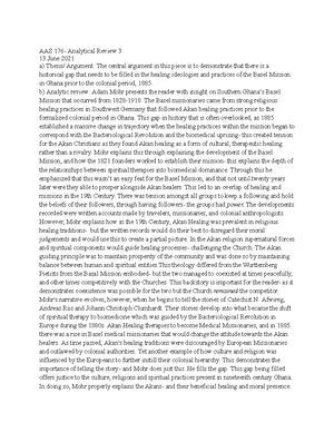 AAS 176 Film Review 2 - AAS 176 Film Review 2: Episode 5 The Bible ...