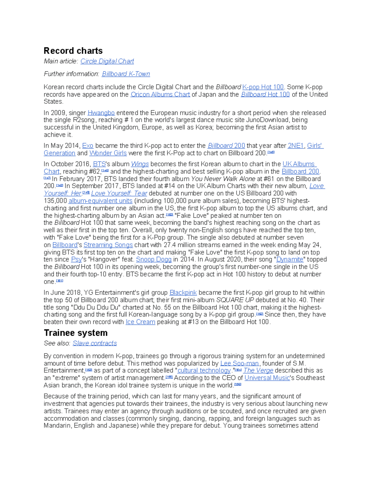 2 - An article about KPOP. - Record charts Main article: Circle Digital ...