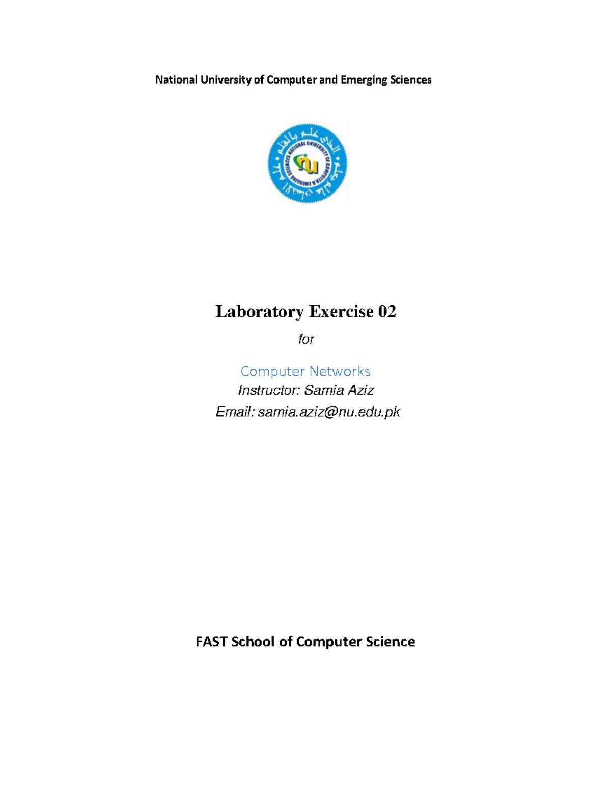 Week 2 - traceroute - National University of Computer and Emerging ...