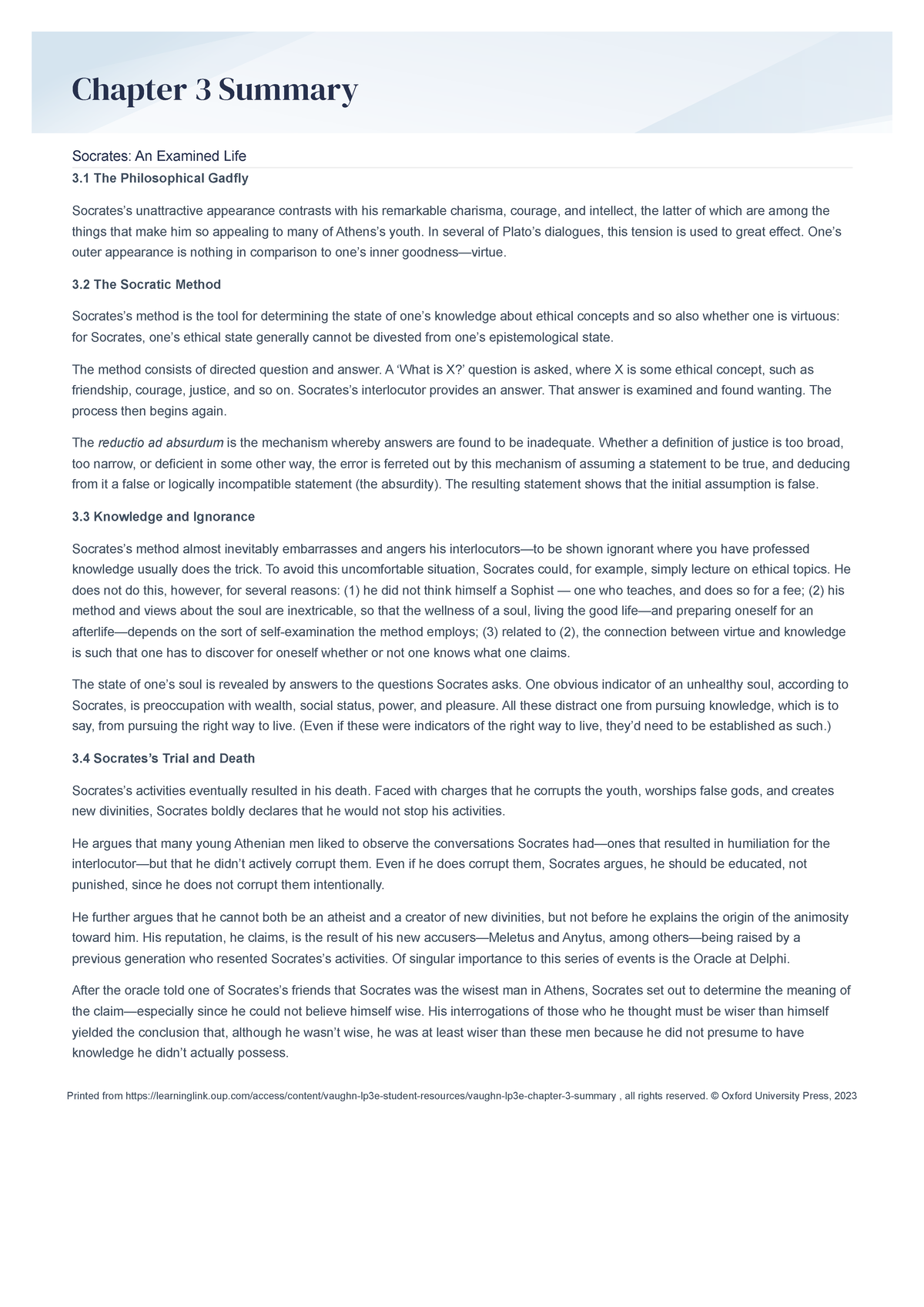 Chapter 3 Summary - Living Philosophy, 3e Student Resources - Learning ...