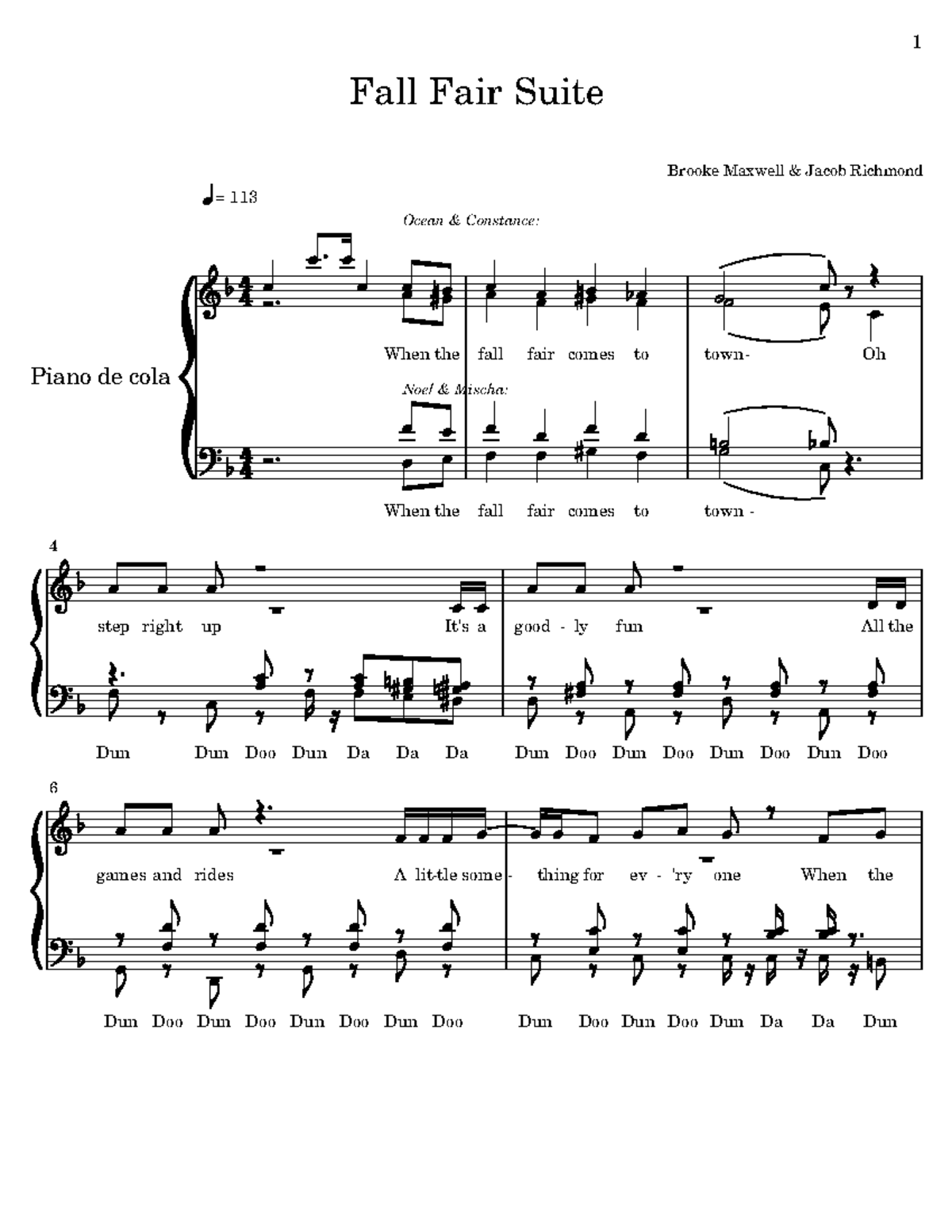 Fall Fair Suite - Things I've gotten for fun. - Piano de cola When the ...