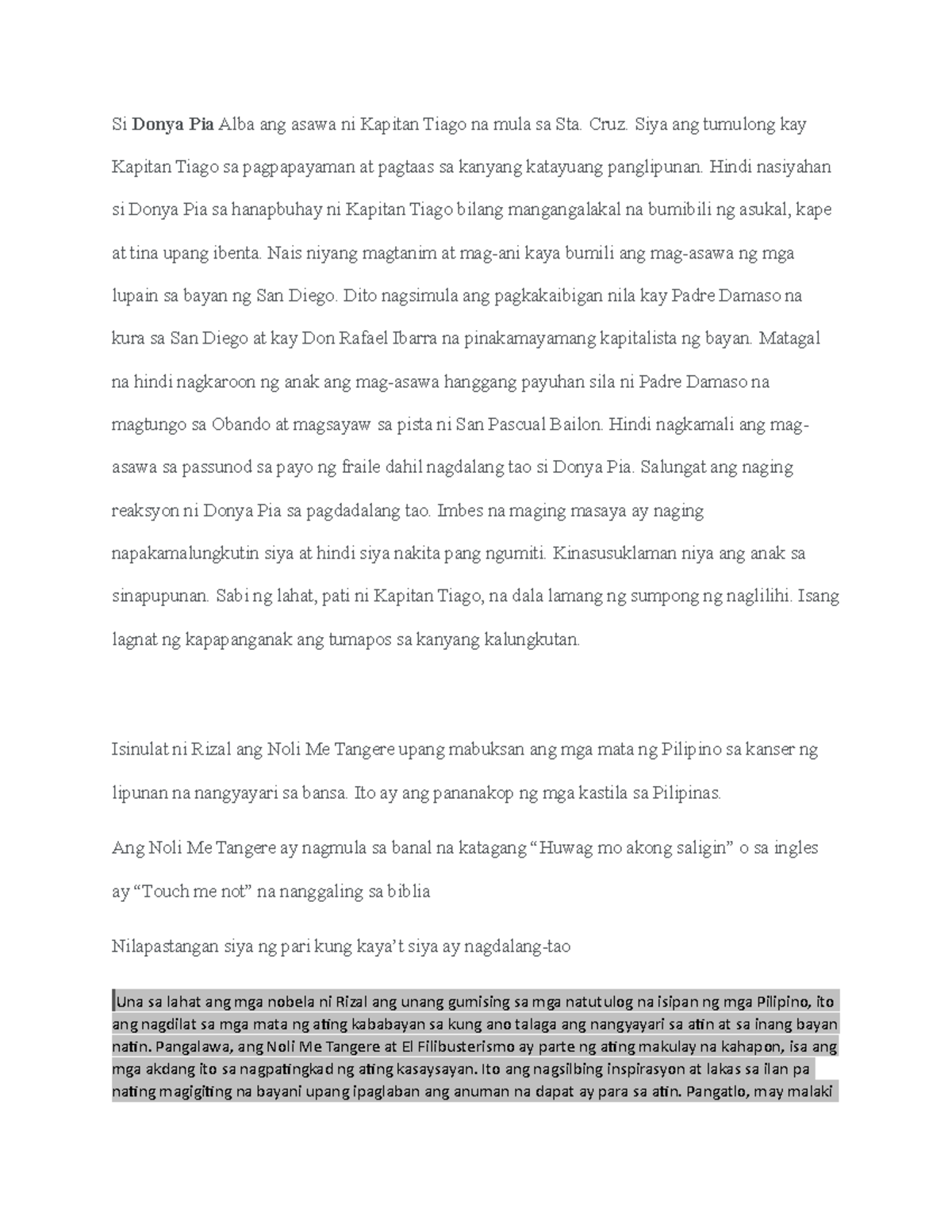 Pia Alba at ang Noli Me Tangere - Si Donya Pia Alba ang asawa ni ...