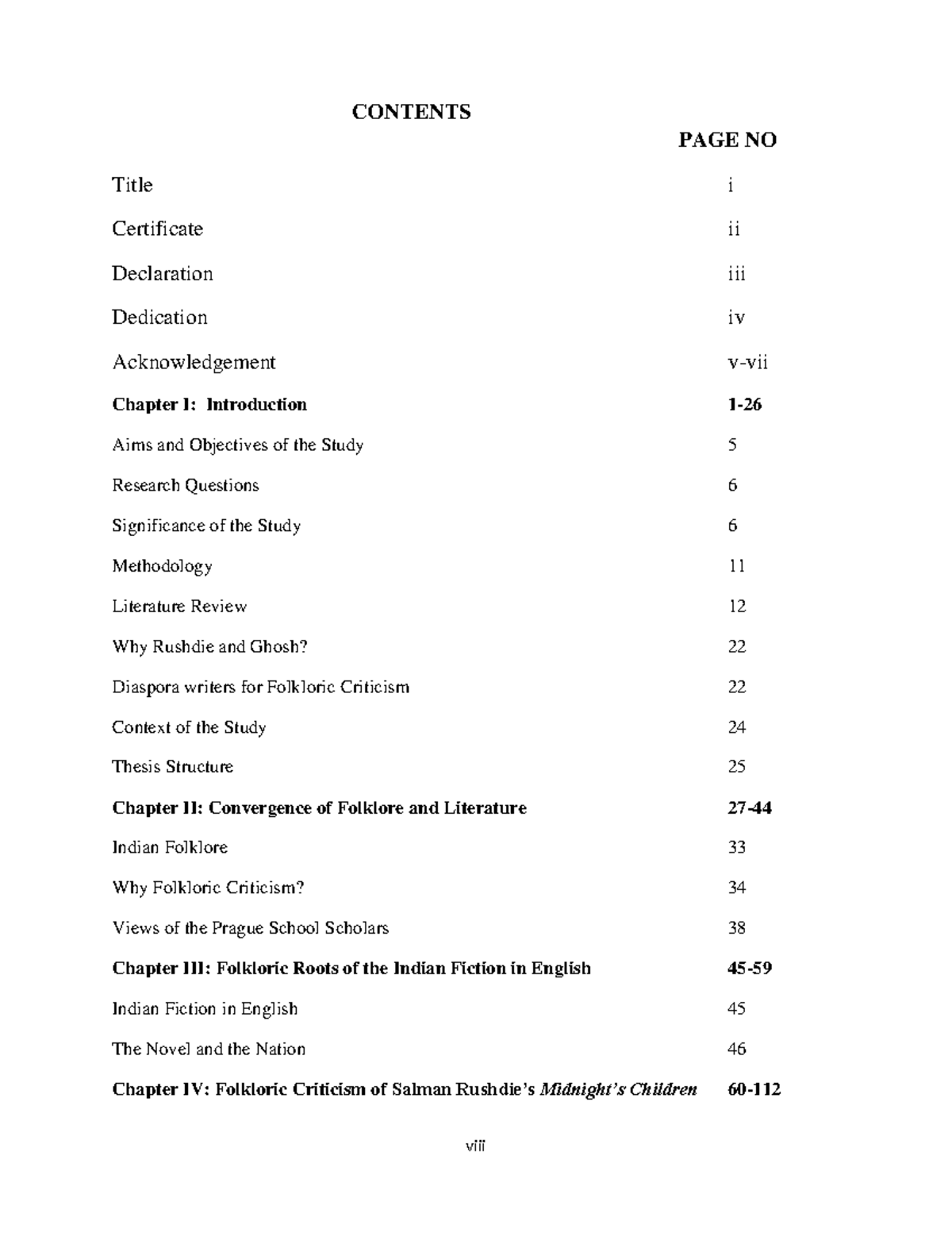 03 contents - uhf - viii CONTENTS PAGE NO Title i Certificate ii ...