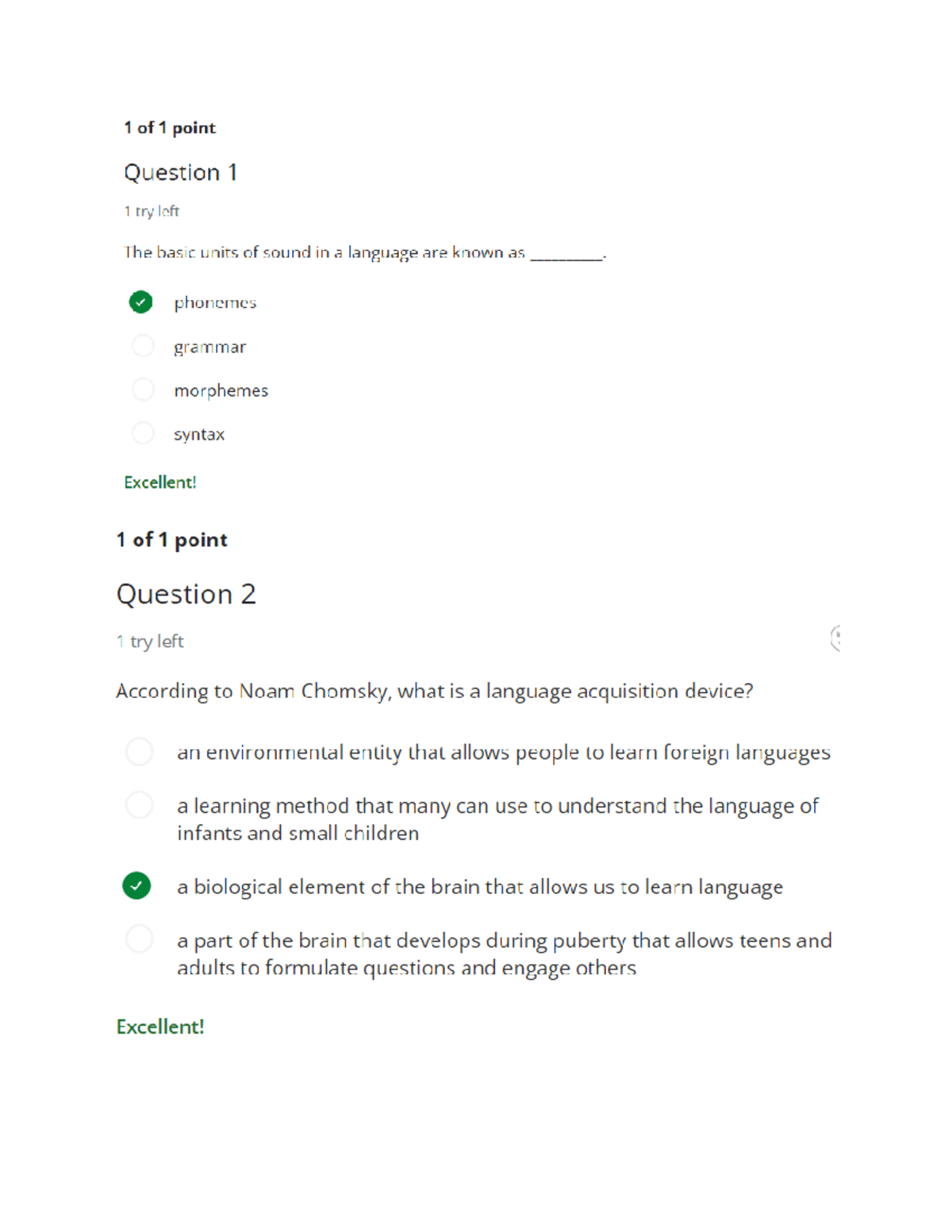 Psy 7.11 - 7.14 quiz - 7.11 - 7.14 quiz - PSY 110 - Studocu