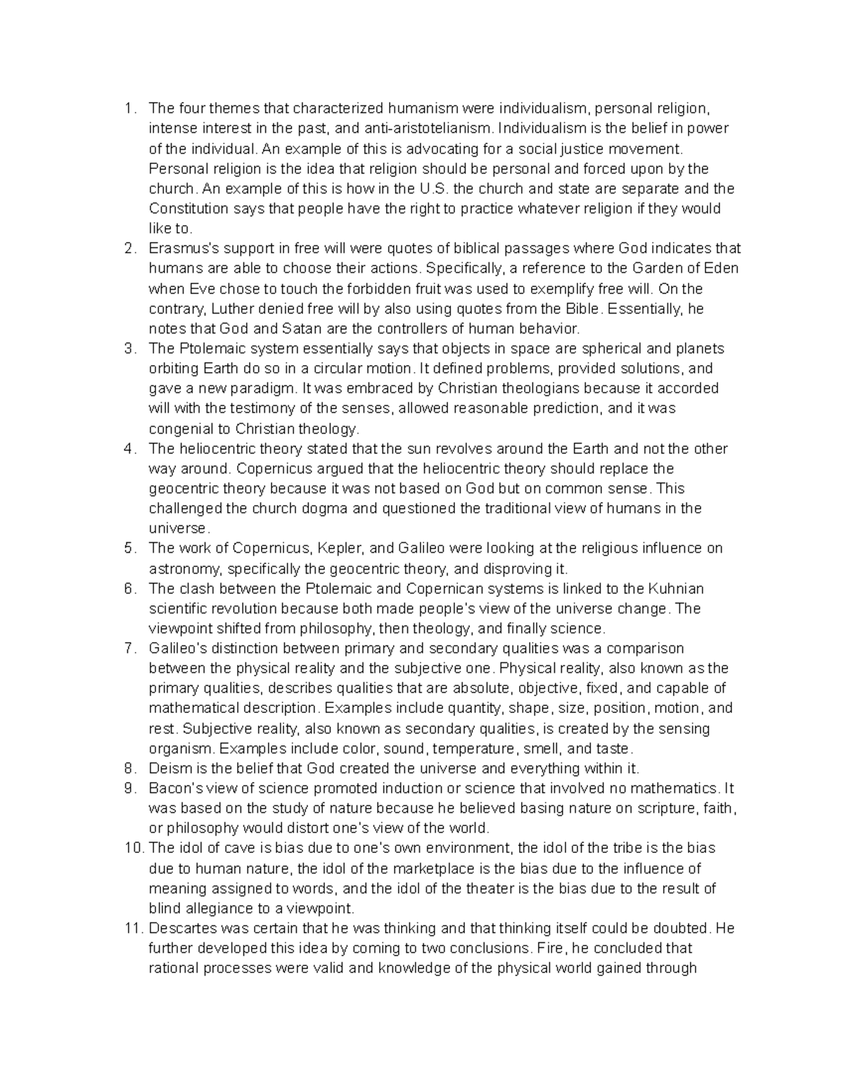 PSYC101 Chapter 4 Questions - The four themes that characterized ...