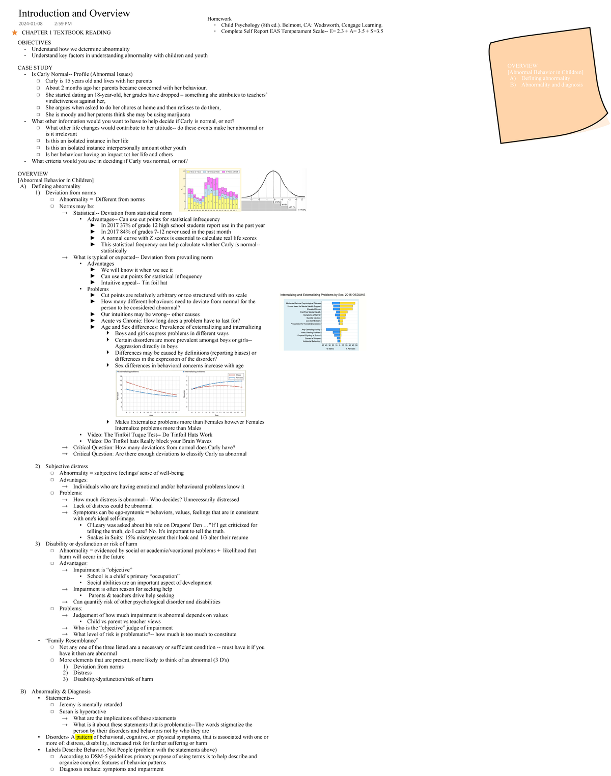 Week 1 Lecture- Chapter 1 - OBJECTIVES Understand how we determine abnormality Understand key ...