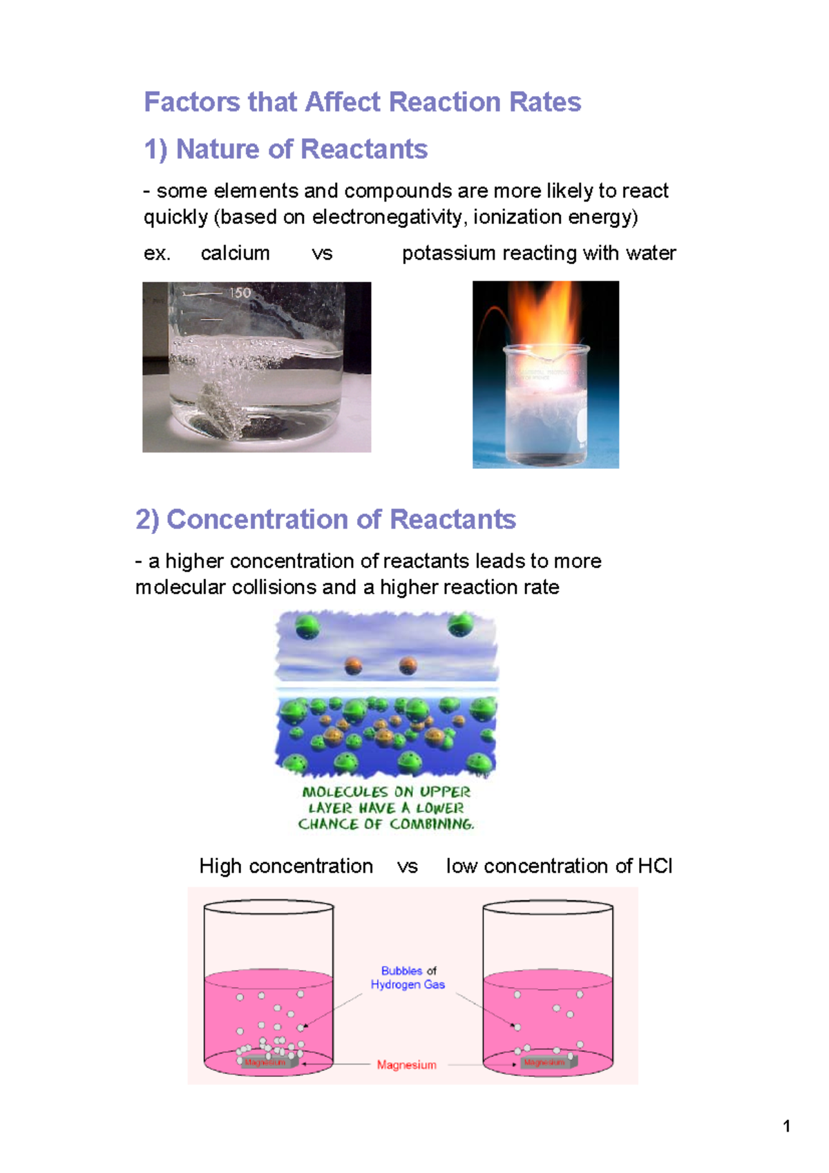Nov 7 2022 Rxn Rate Factors - 1 Factors that Affect Reaction Rates 1 ...