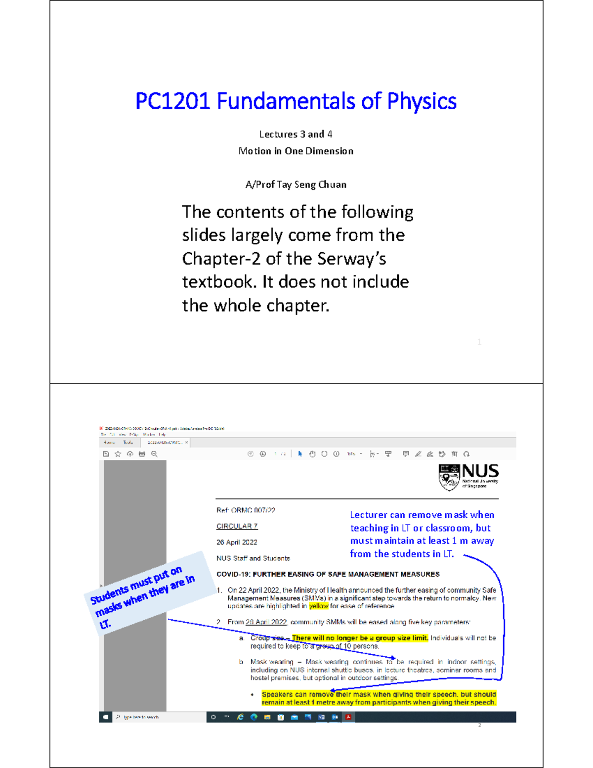 PC1201 Chapter 02 2022 Semester-1 after lecture - PC1201 Fundamentals ...