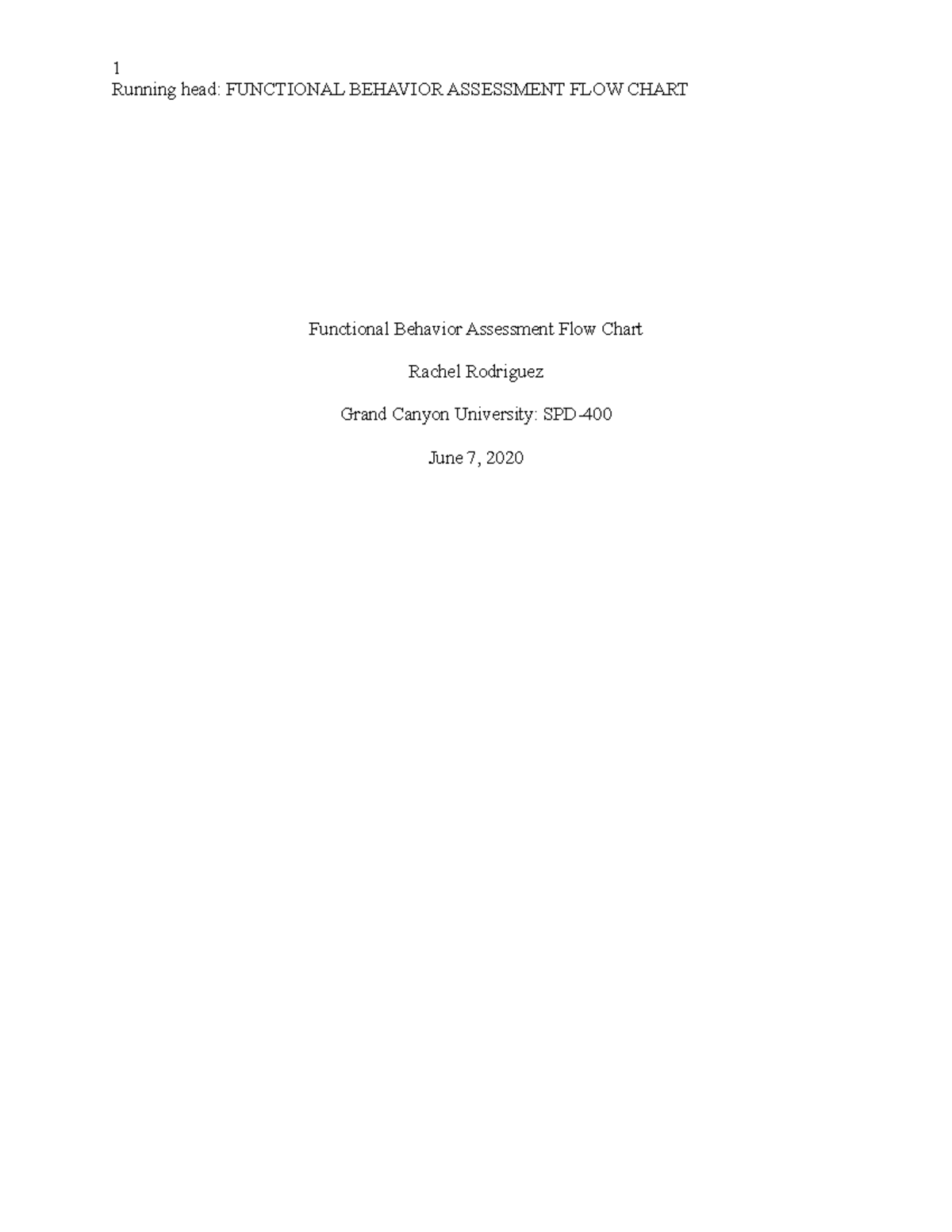 SPD-400 Functional Behavior Assessment Flow Chart-Rachel Rodriguez ...