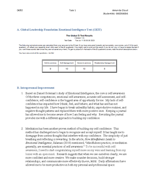D082 Task 2 - task 2 - D082 Task 2 Amanda Cloud Student Id: 000206056 A ...