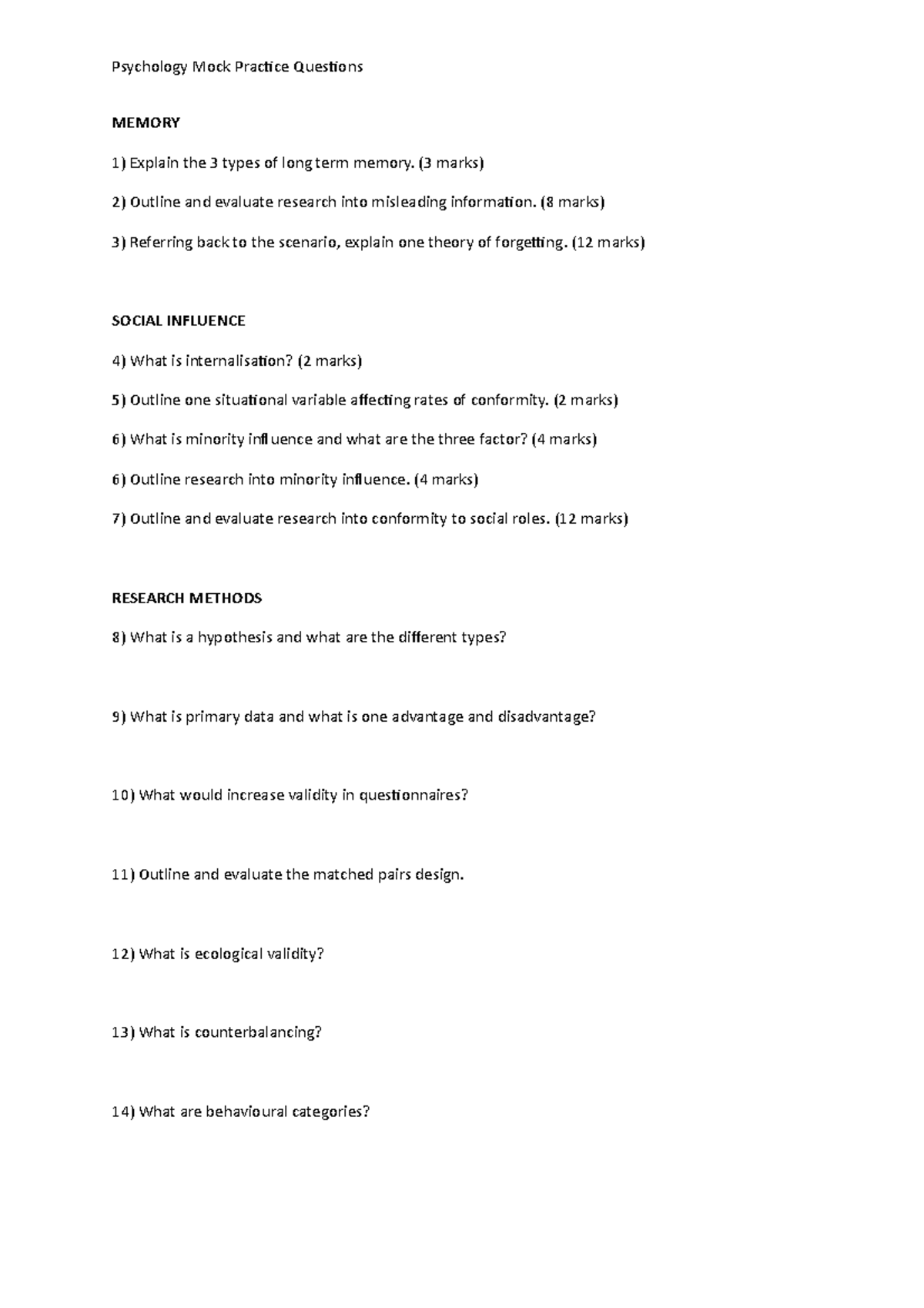 Psych Mock Prac Questions Psychology Mock Practice Questions MEMORY 1 psych-mock-prac-questions-psychology-mock-practice-questions-memory-1
