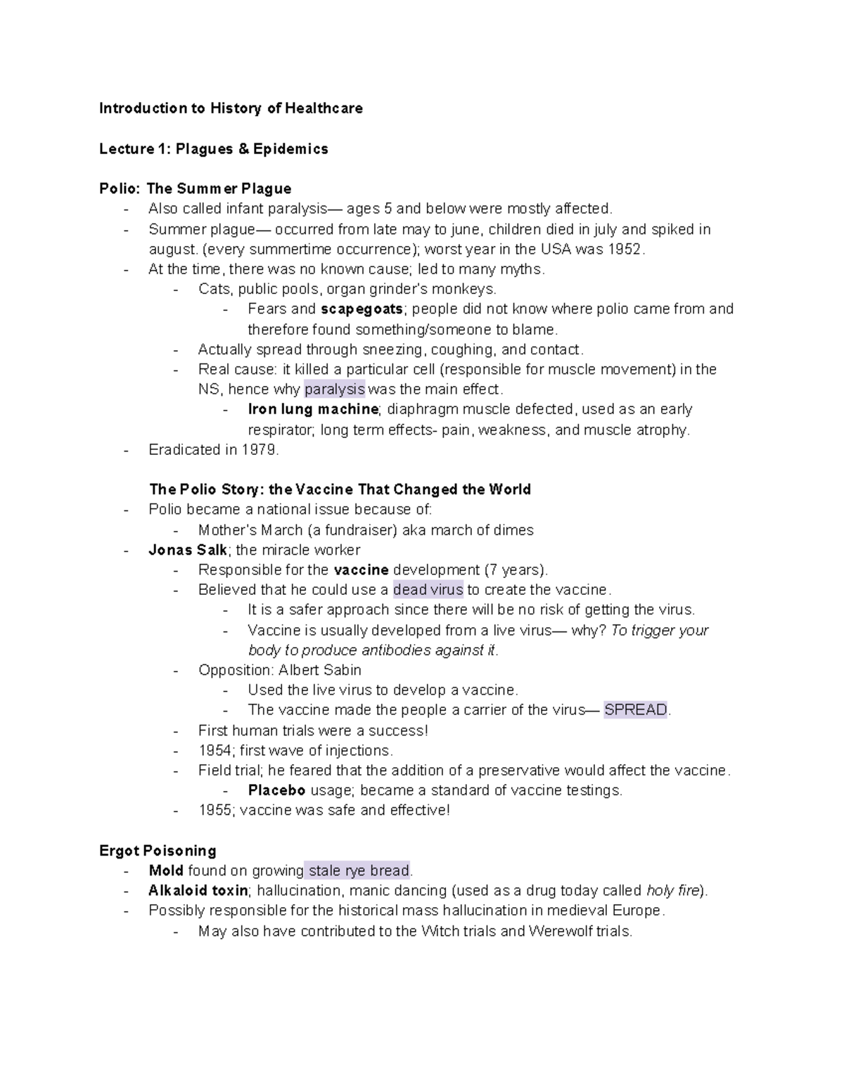 History of Healthcare 1 - Introduction to History of Healthcare Lecture ...