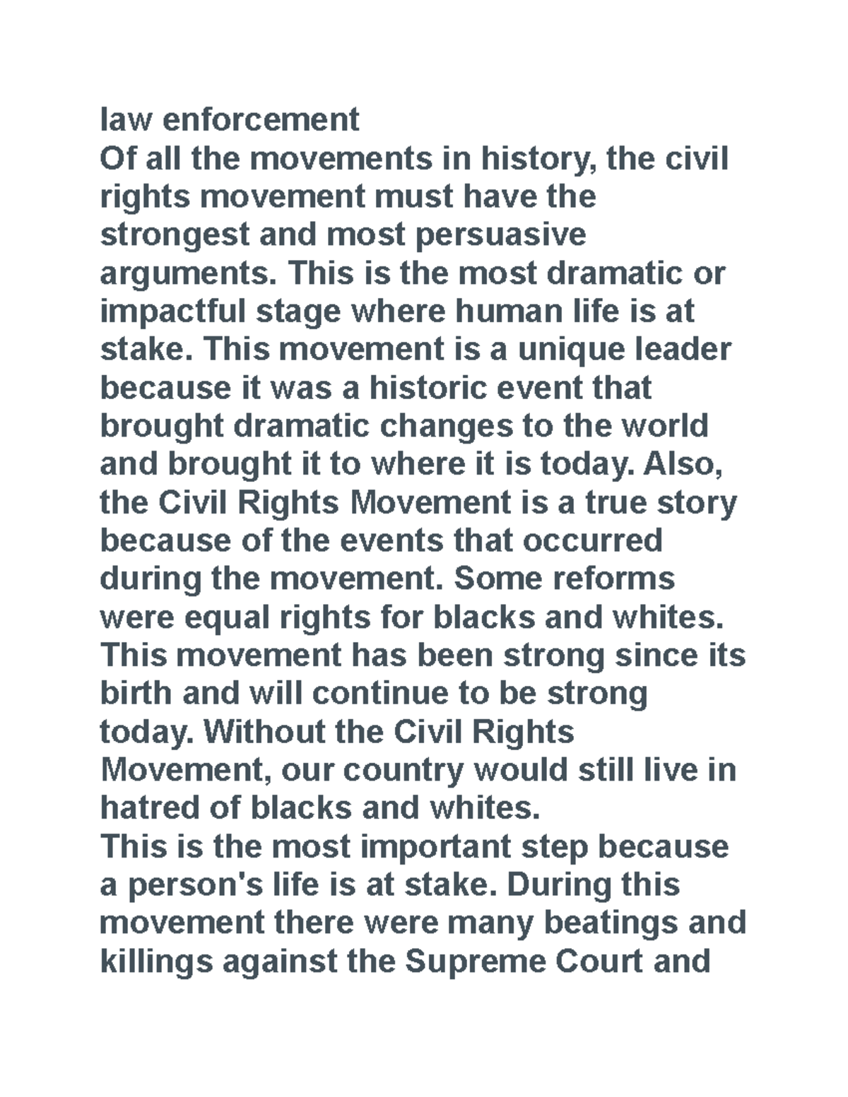 Civil Rights Movement 2 - law enforcement Of all the movements in ...