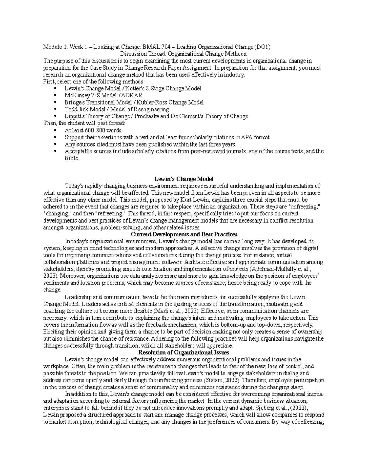 Mod 1 - Week 1 - Looking for Change - Module 1: Week 1 – Looking at ...