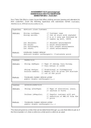 CSC435 OBJECT ORIENTED PROGRAMMING UITM - Diploma in Computer Science - UiTM - Studocu