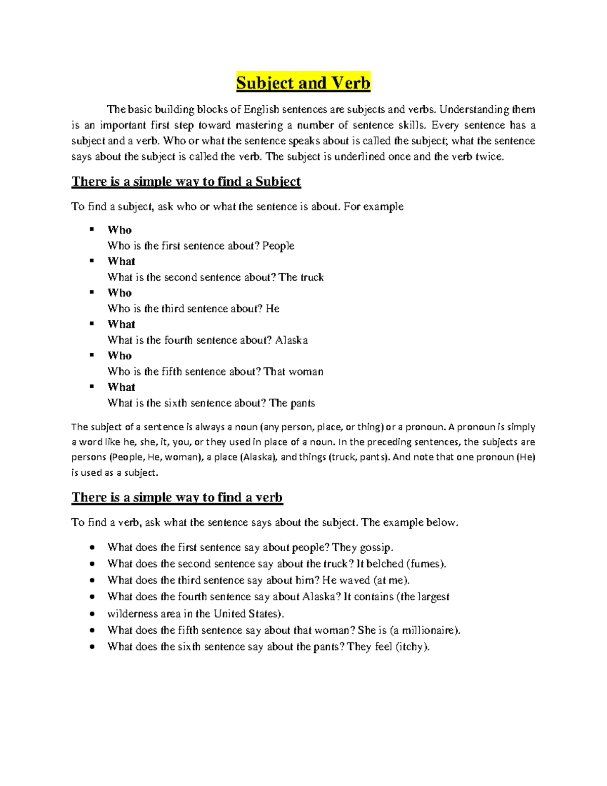 Summarize Academic Wriiting 1 - Subject and Verb The basic building ...