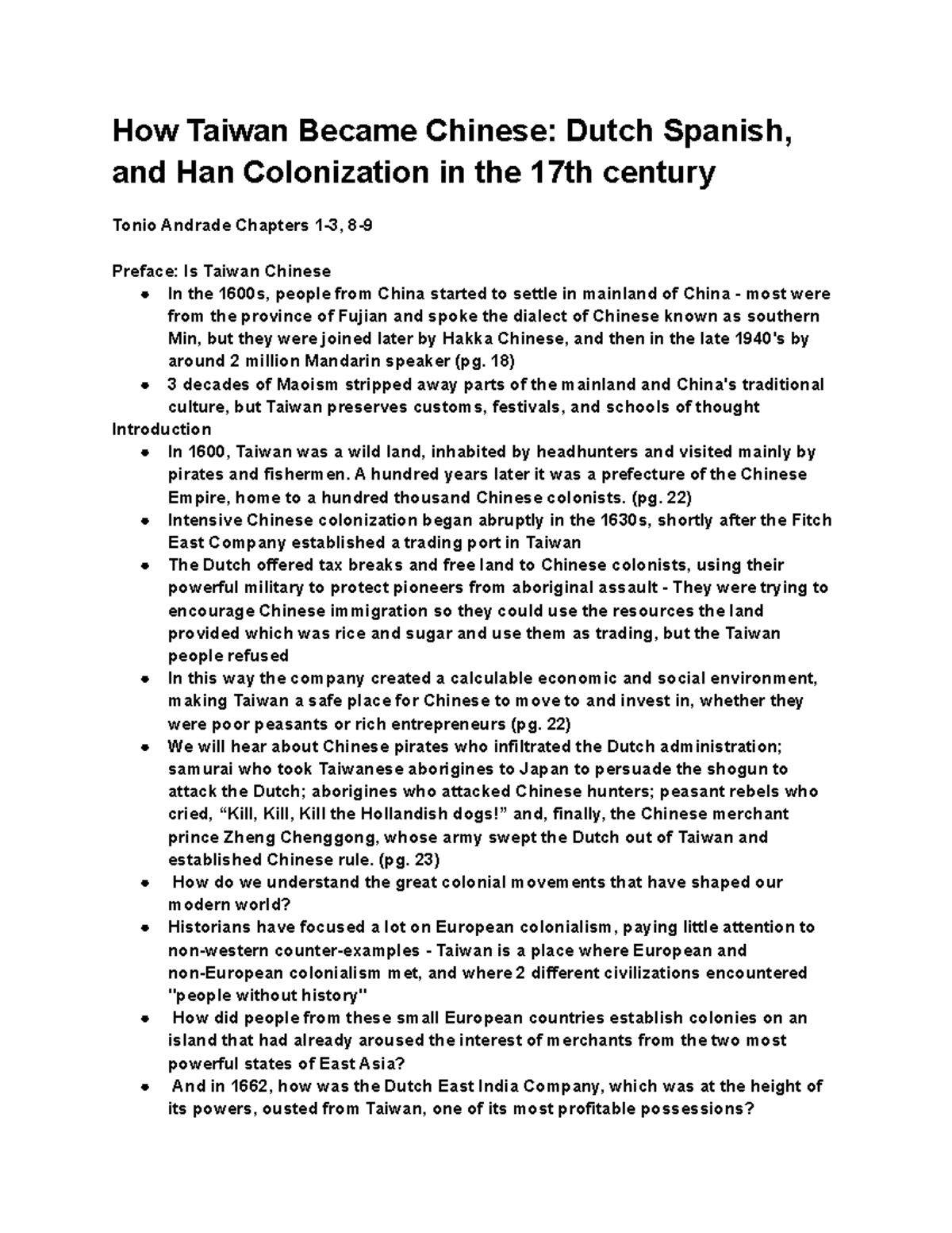 How Taiwan Became Chinese Dutch Spanish, and Han Colonization in the ...