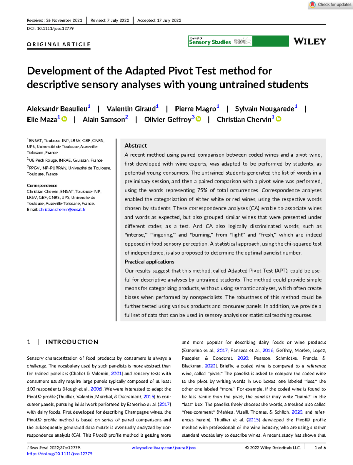 27 development of the adapted - O R I G I N A L A R T I C L E ...