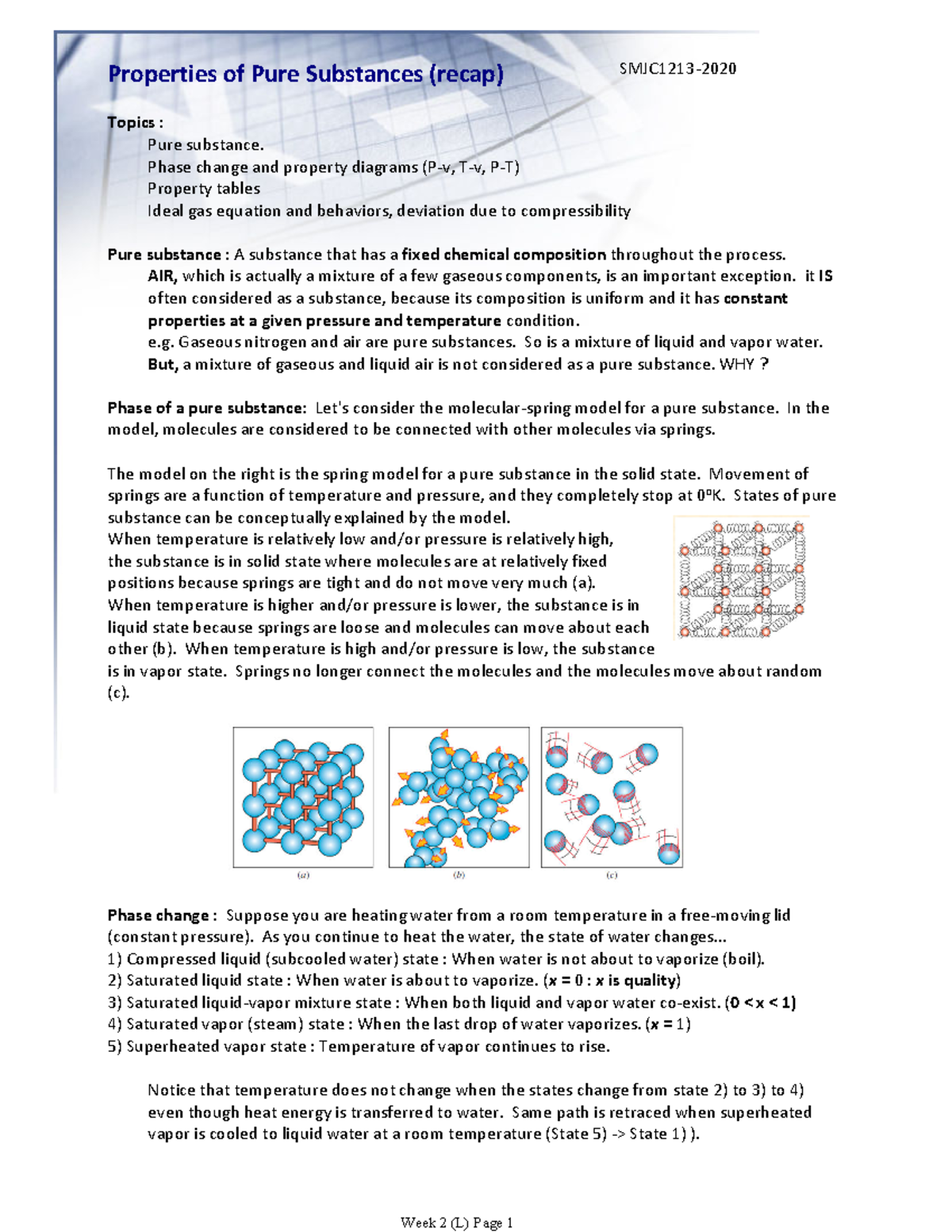 Week 2 (L) - thermodynamic summary - Warning: TT: undefined function: 32 Warning: TT: undefined ...