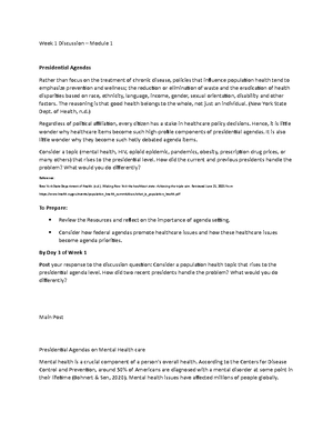 Week 7 Discussion - Policy - Week 7 Discussion – Module 4 Discussion ...