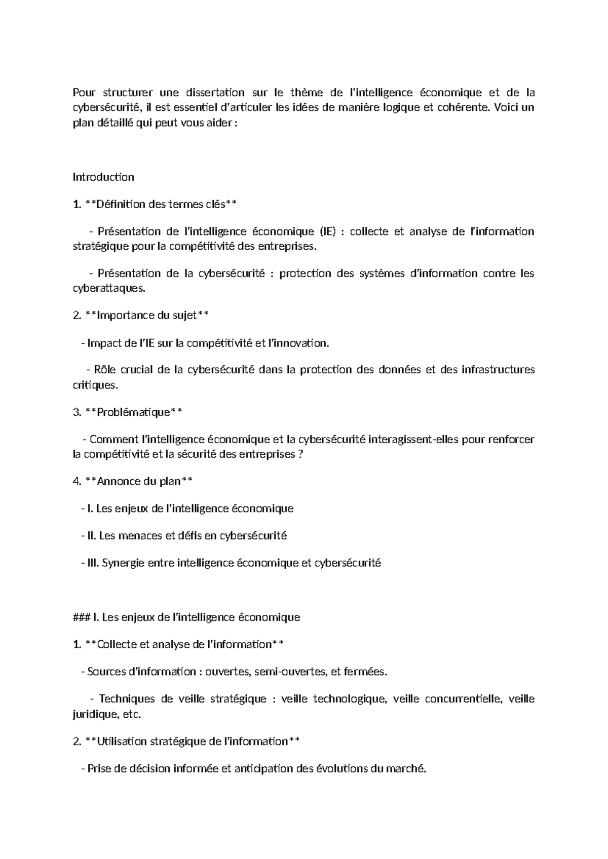 Pour structurer une dissertation sur le thème de l - Pour structurer ...
