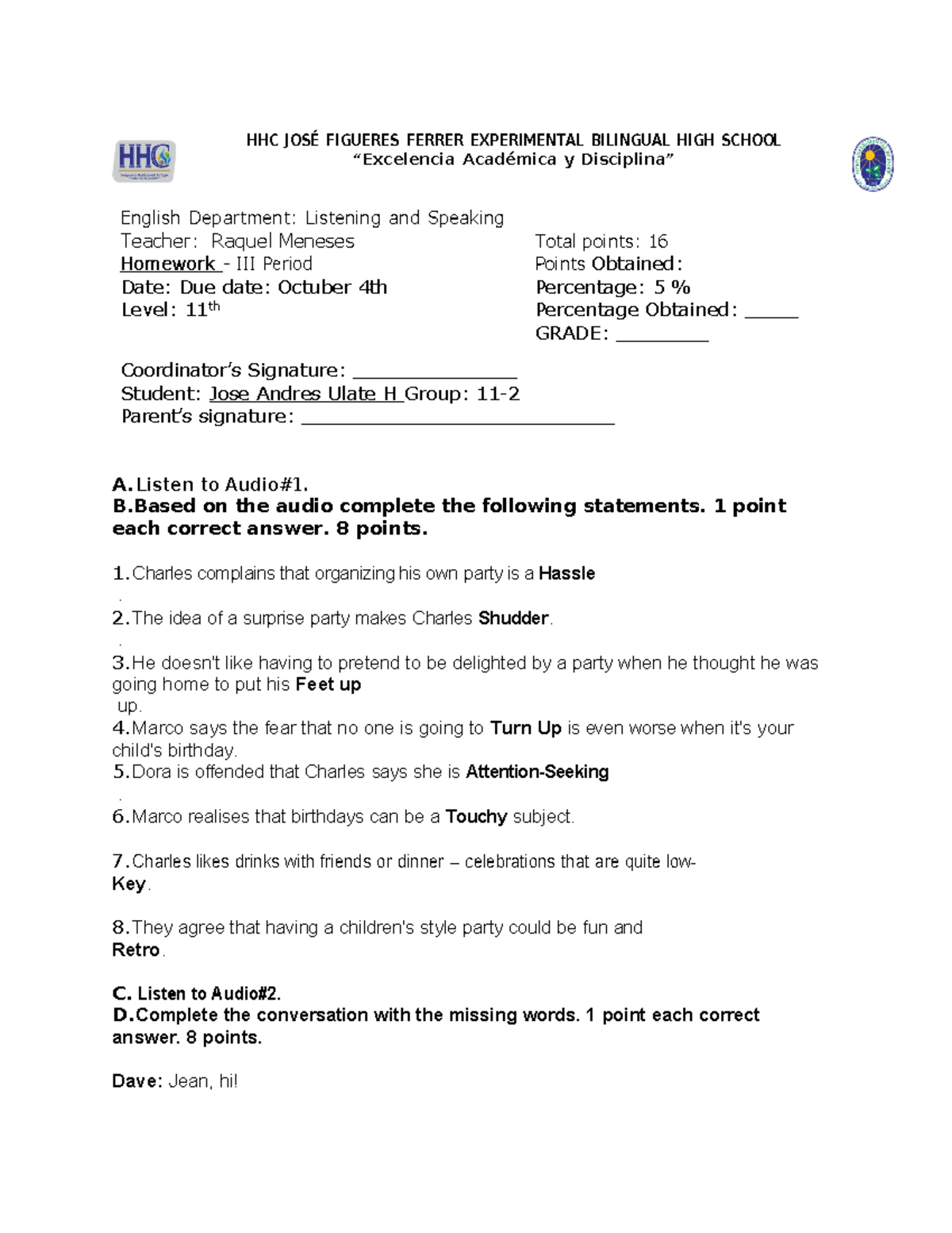 Homework IIIPeriod Jose - HHC JOSÉ FIGUERES FERRER EXPERIMENTAL ...