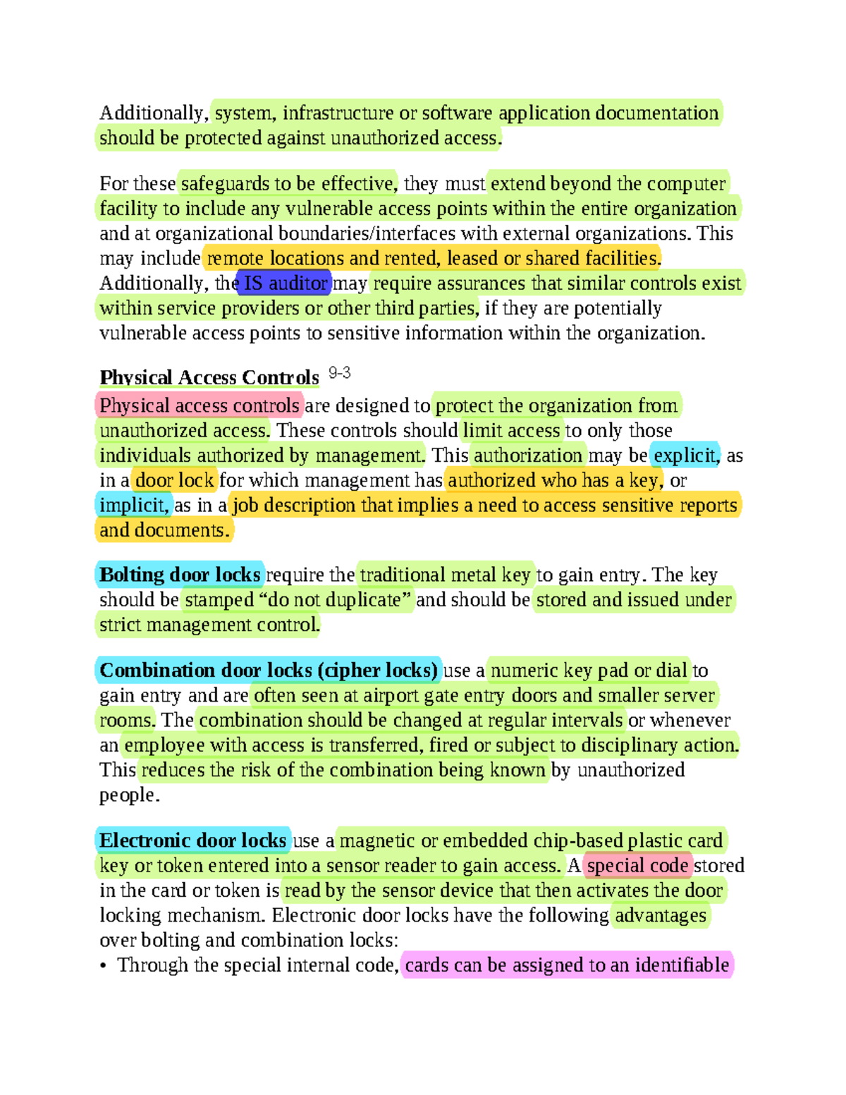 Ism 2 - coverage of q2 - Additionally, system, infrastructure or ...
