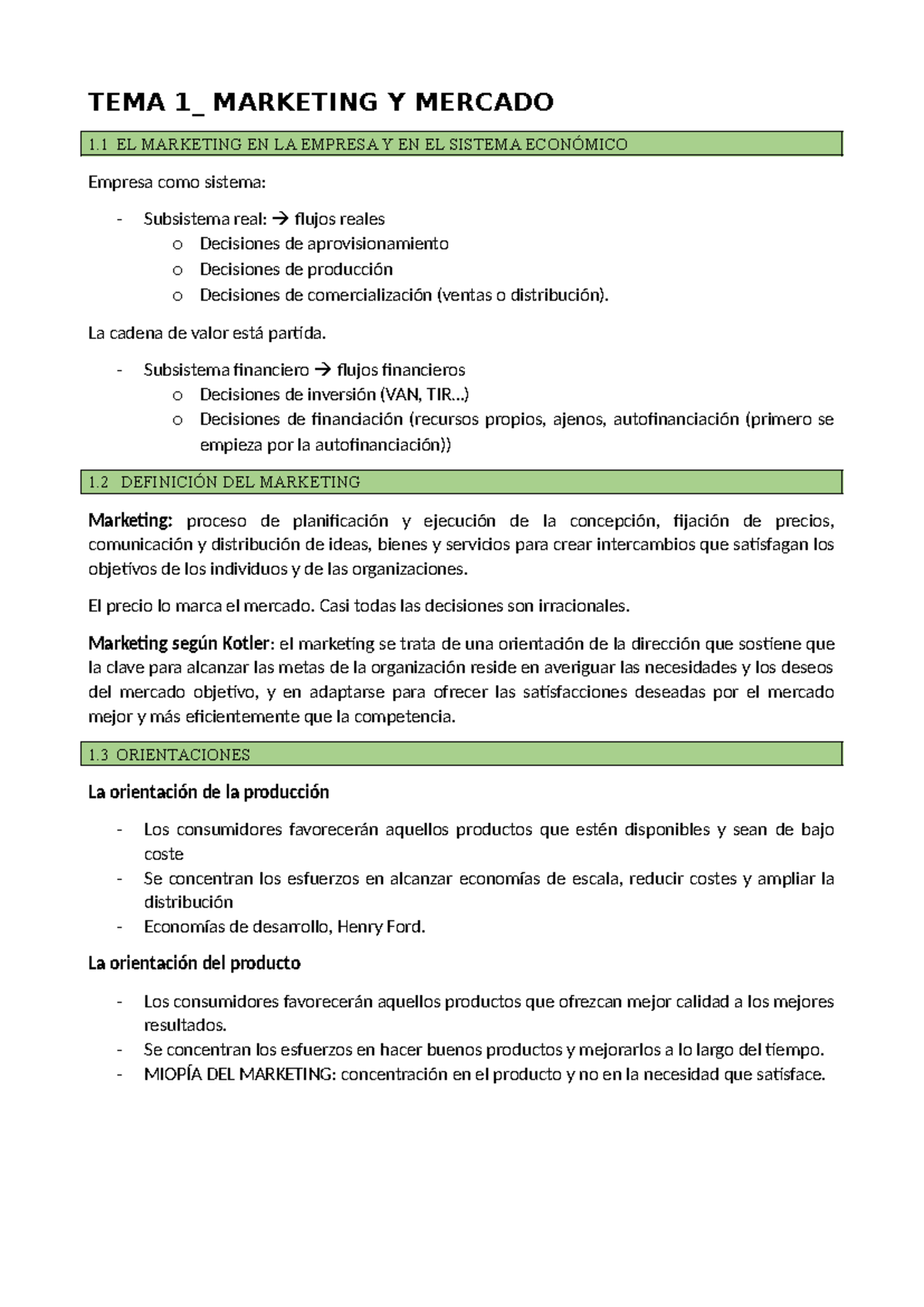 TEMA 1 Marketing Y Mercado - TEMA 1_ MARKETING Y MERCADO 1 EL MARKETING ...