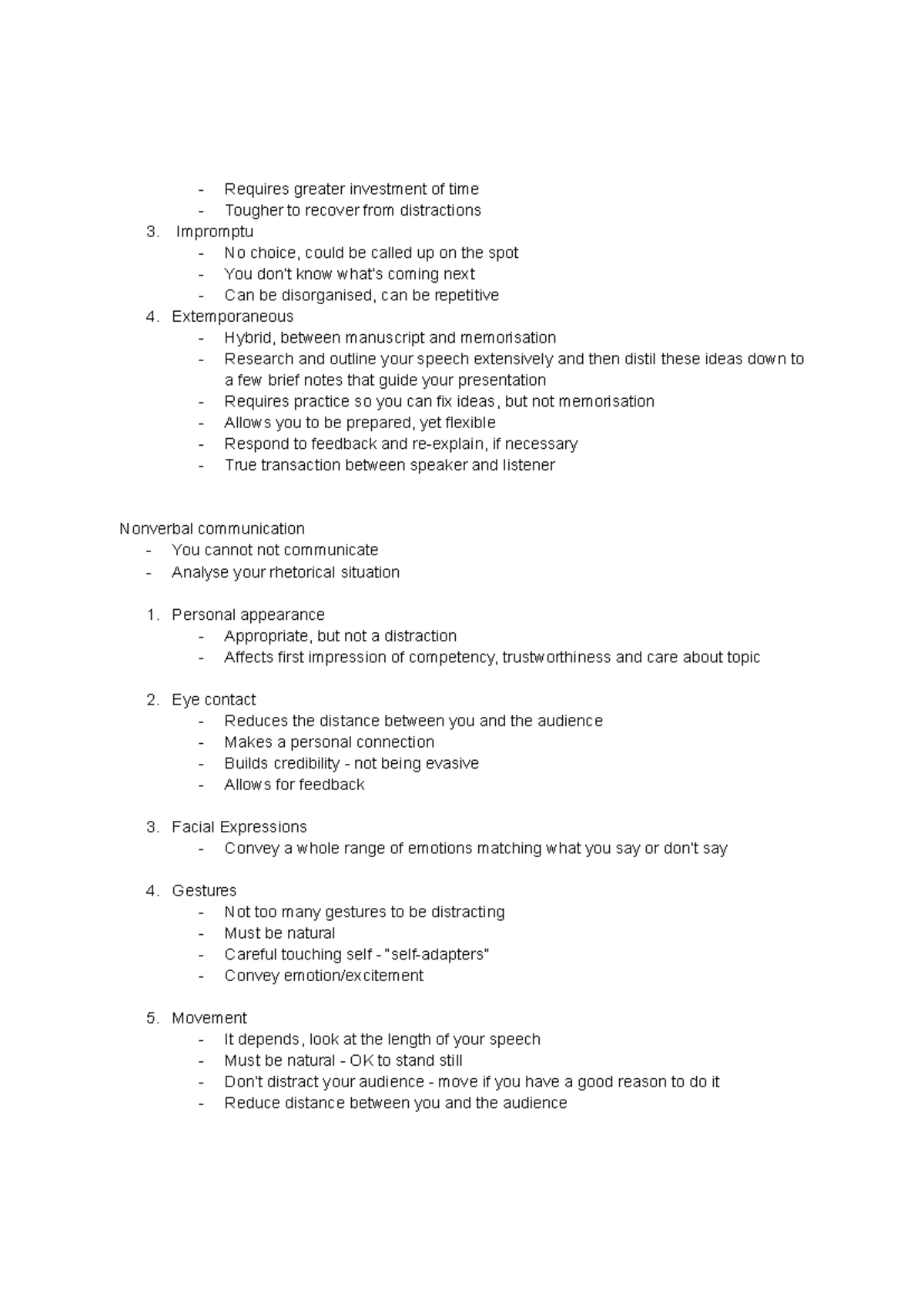 4 - Public Speaking notes - 5 HTXLUHV JUHDWHU LQYHVWPHQW RI WLPH 7 ...