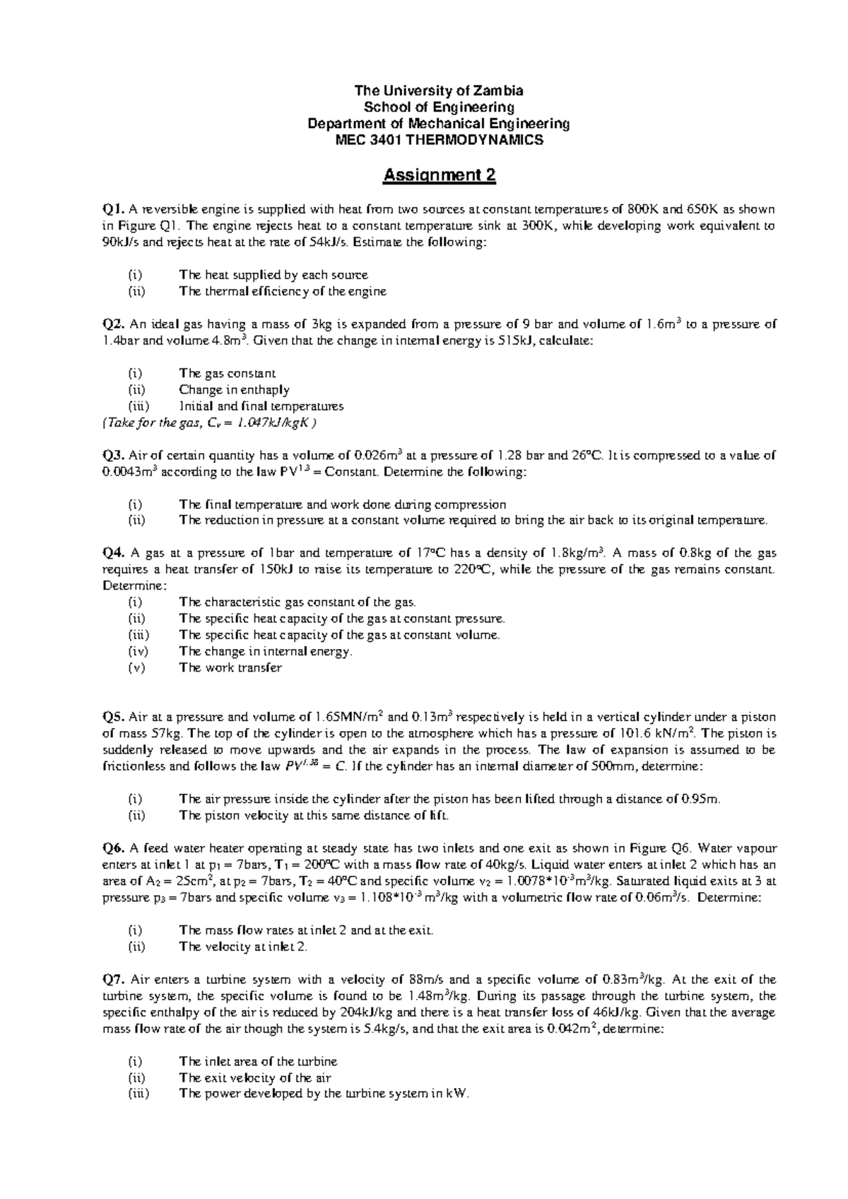 Assignment 2 - Tutorial - The University of Zambia School of ...