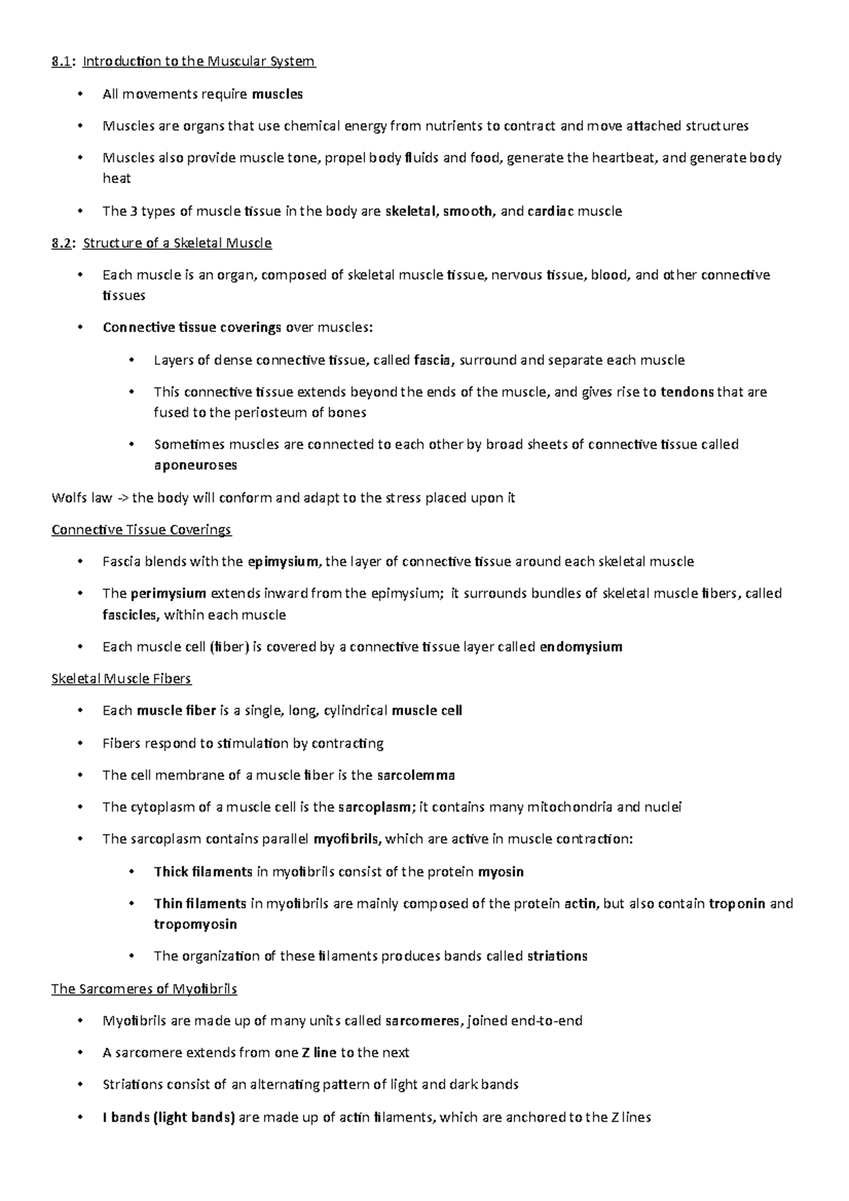 Muscular System - 8: Introduction to the Muscular System All movements ...