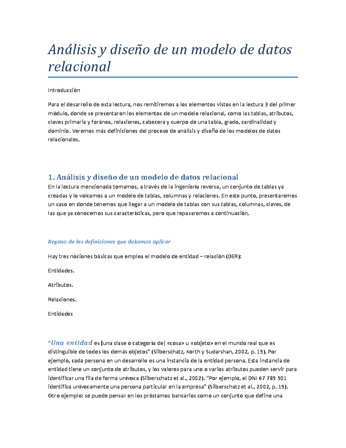 Análisis y diseño de un modelo de datos relacional - Análisis y diseño ... Análisis y diseño de un modelo de datos relacional - Análisis y diseño ...
