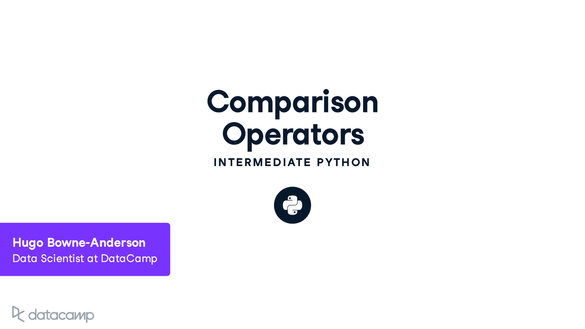 Comparison Operators - Lecture notes 5 - Comparison Operators ...