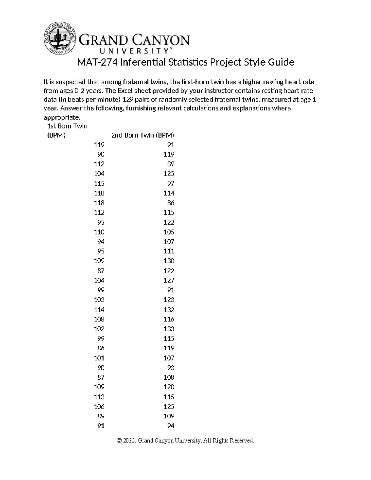 MAT274 project - MAT-274 Inferential Statistics Project Style Guide It ...