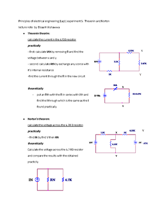 Principles of electrical engineering (Lap) experiment 1 voltage source ...