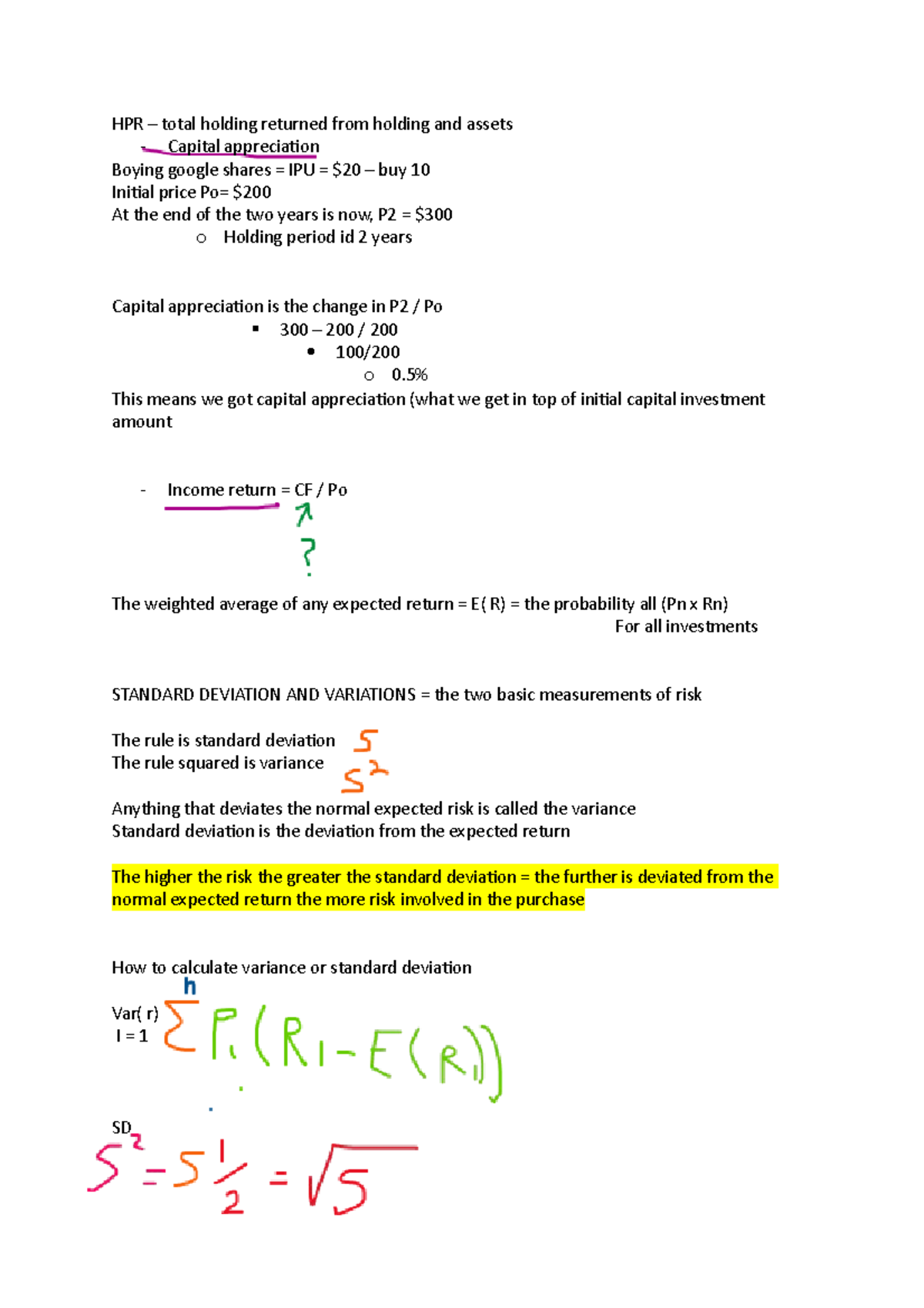 FINAN101 TUTE 4 - Tutorial week 4 of Finance 101 Waikato university ...