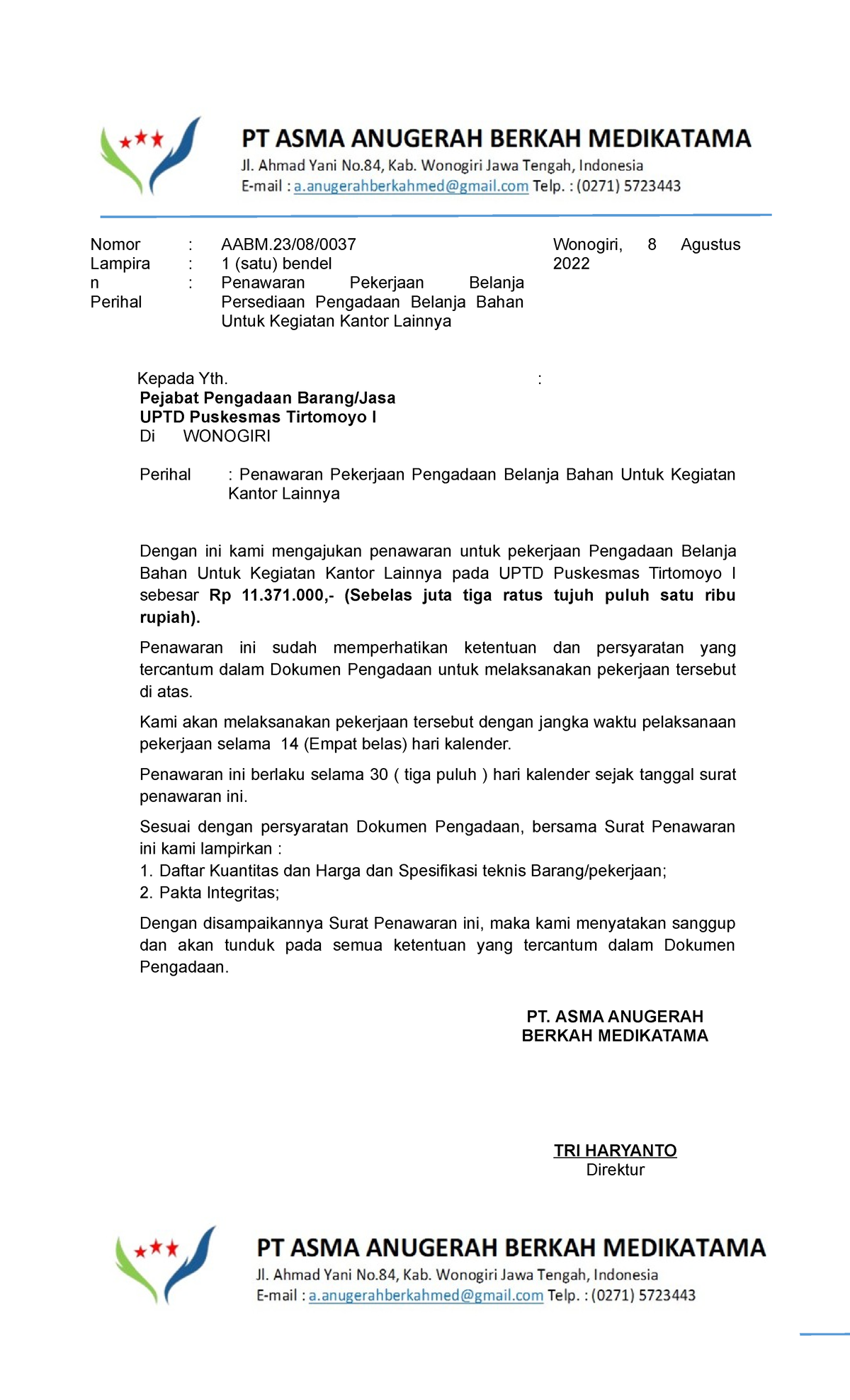Penawaran hardisk - teknologi - Nomor Lampira n Perihal : : : AABM/08/ ...