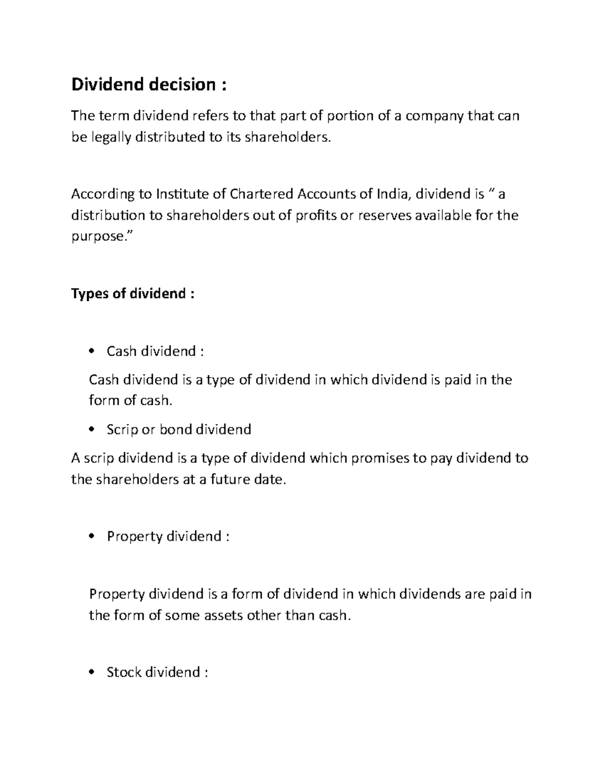 Document 8 - Financial management short notes: Meaning and definition ...