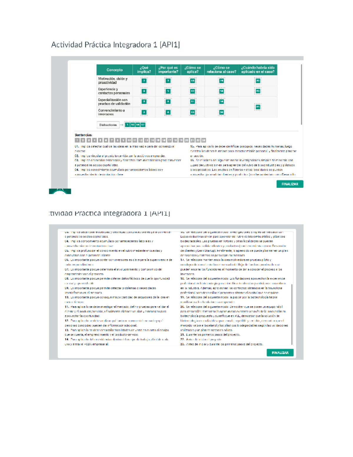 Api 1 y 2 - Apis de módulos 1 y 2 - Desarrollo Emprendedor - Studocu