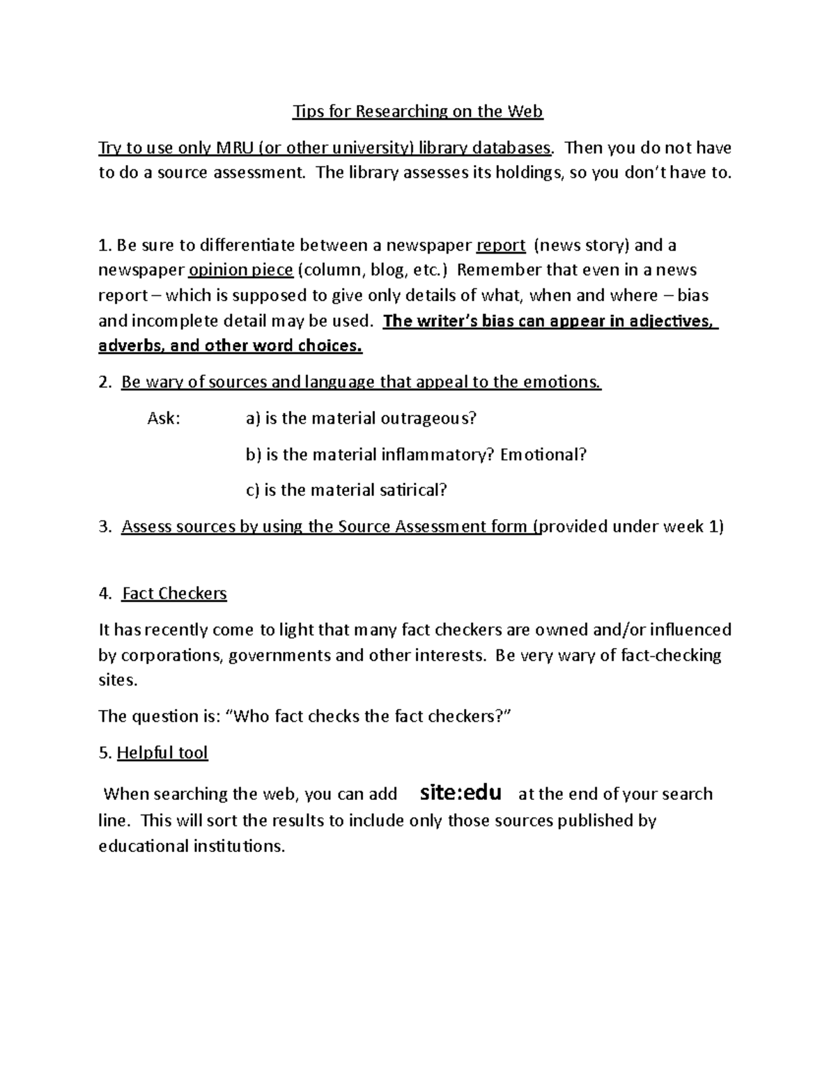 Tips for Researching on the Web S22 - Tips for Researching on the Web ...