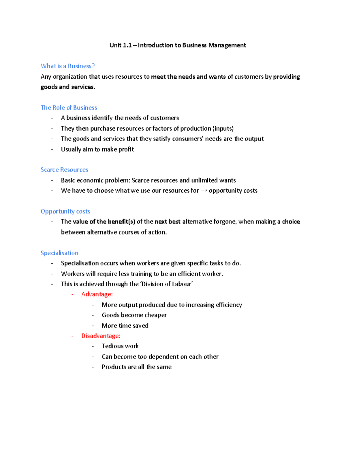 Business MANAGMENT 1 Unit 1 Introduction To Business Management business-managment-1-unit-1-introduction-to-business-management