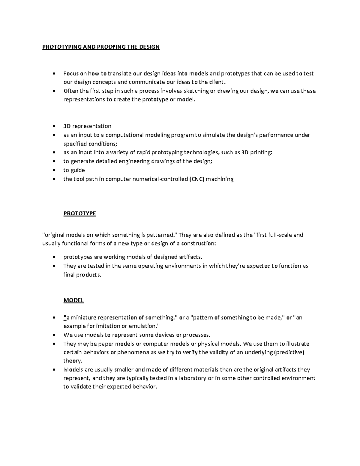Design and engineering - PROTOTYPING AND PROOFING THE DESIGN Focus on ...