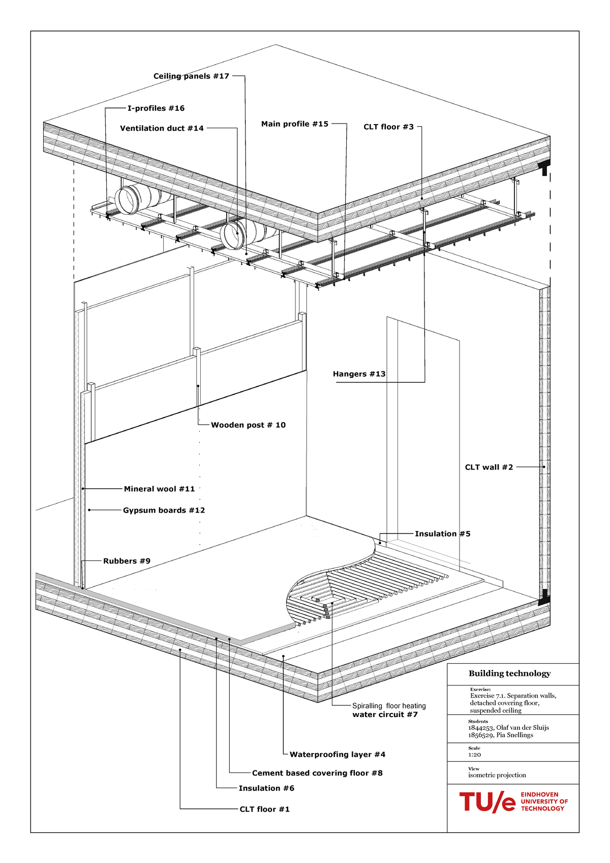 Exercise 7.1. Separation walls, detached covering floor, suspended ...
