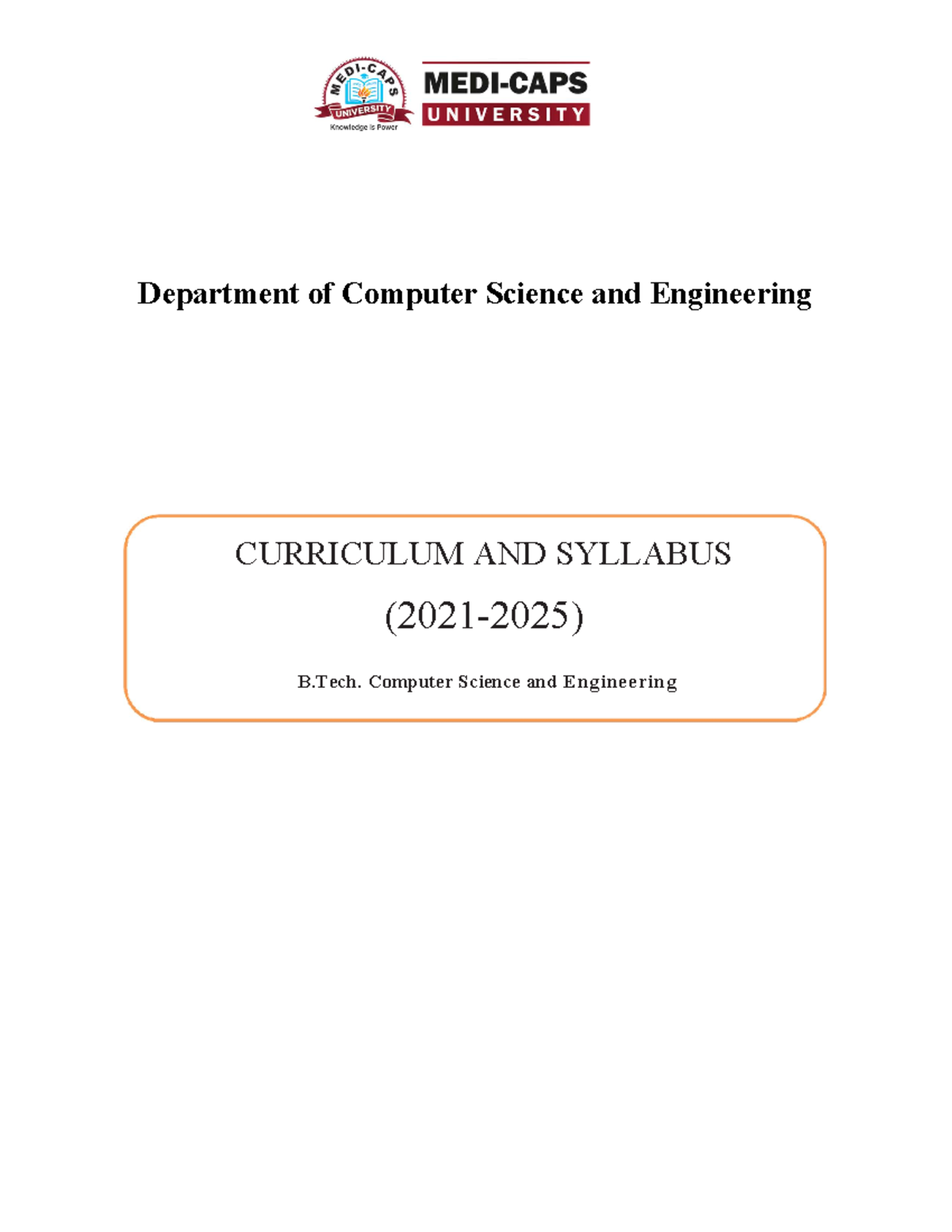 Core CSE 2021-2025 Syllabus Scheme 16-8-2023 - Department of Computer Science and Engineering ...
