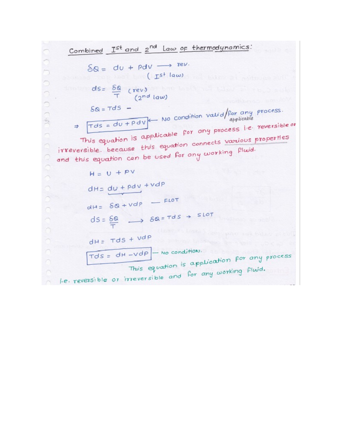 Thermodynamics Entropy class note3 - Studocu