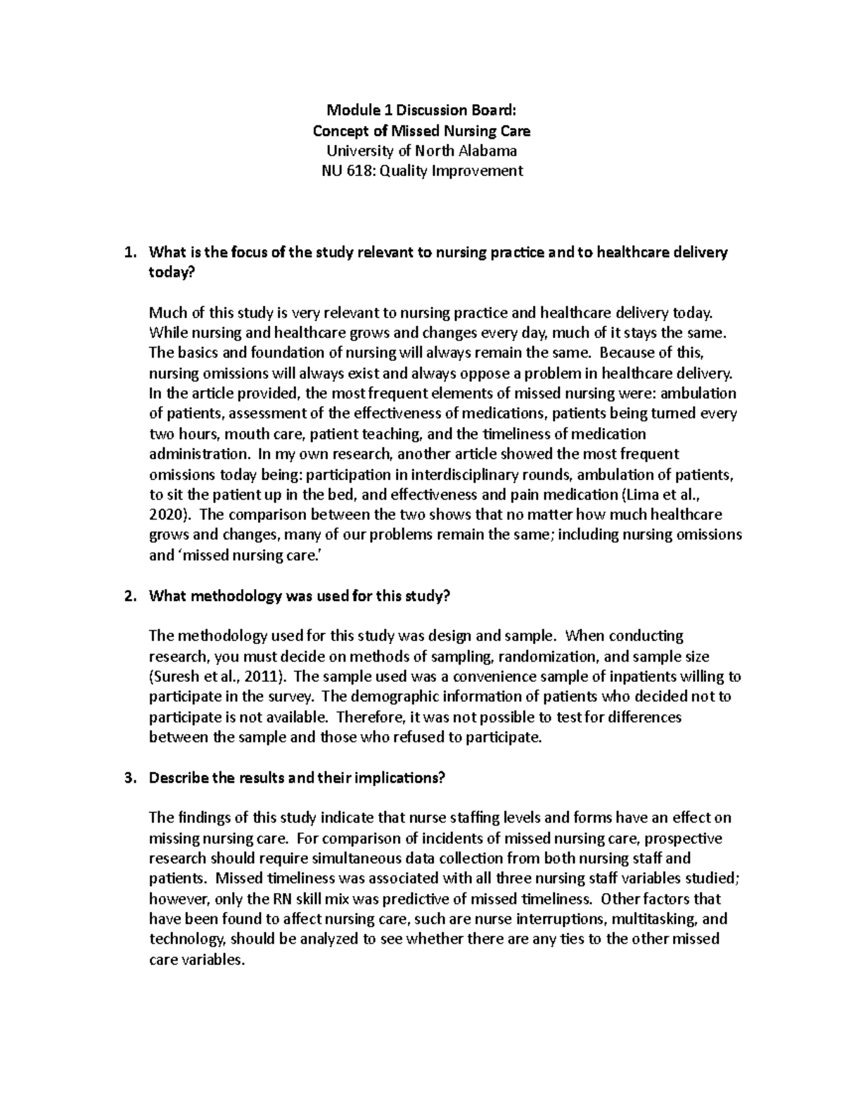 Module 1 Discussion Board - Module 1 Discussion Board: Concept of ...