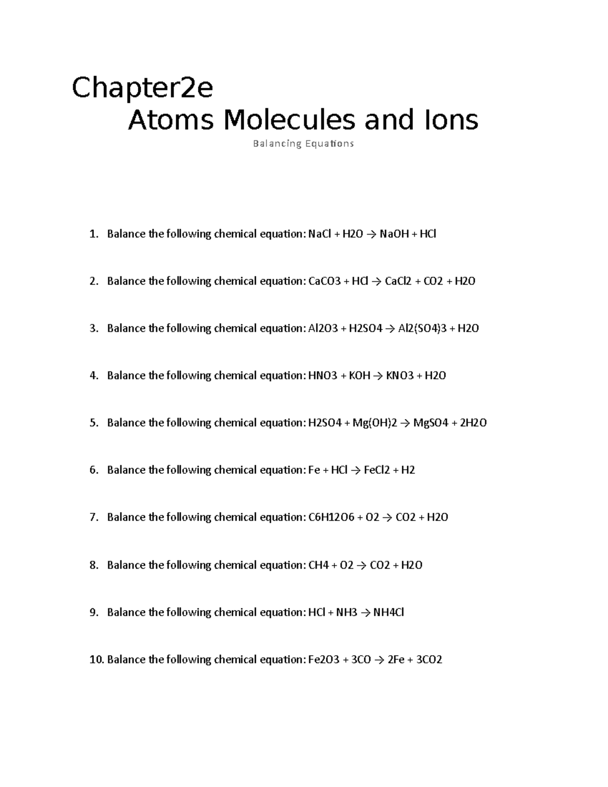 Chapter 2e - self-made worksheets for chemistry 1 engineering ...