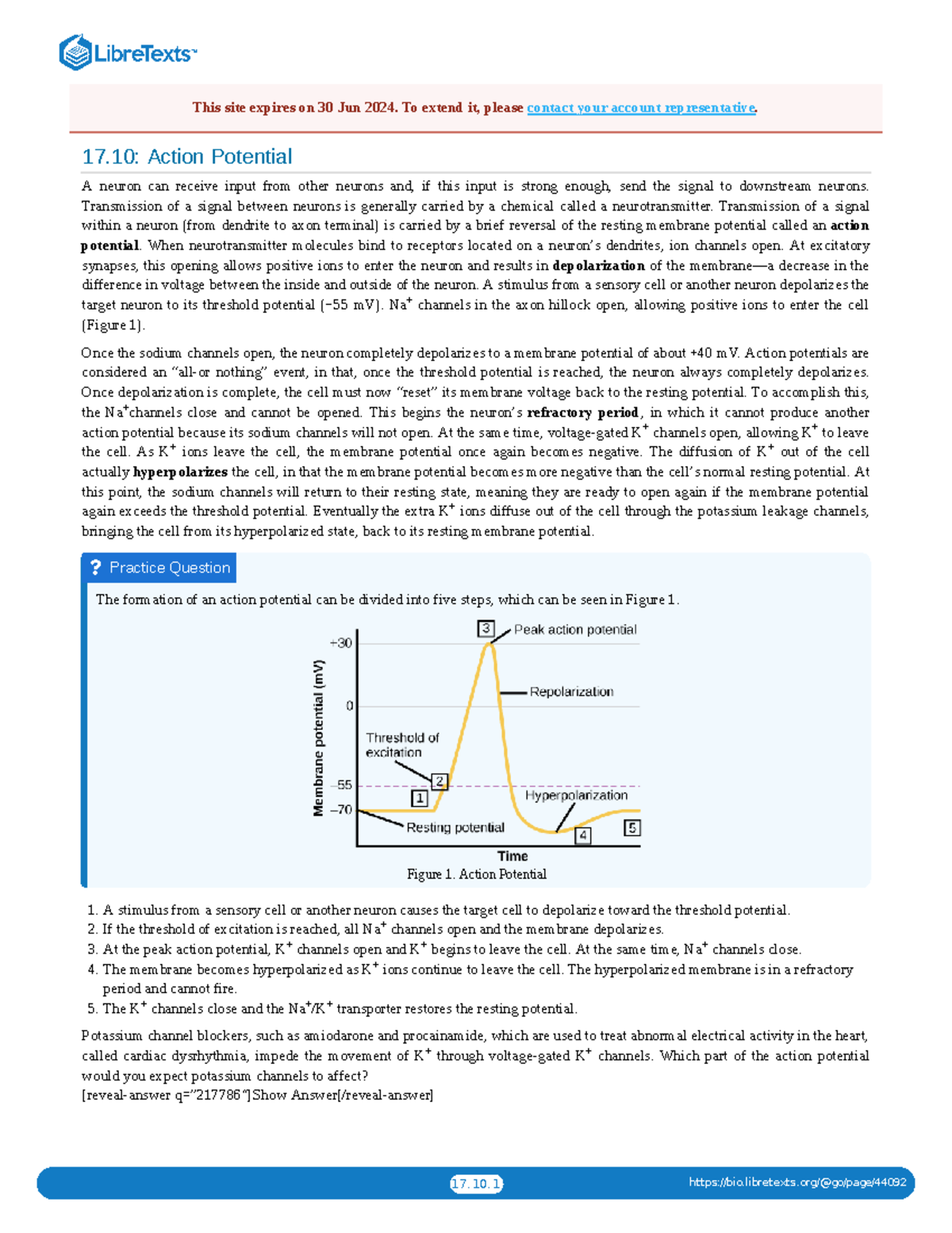 Action Potential - 17.10 bio.libretexts/@go/page/ This site expires on ...