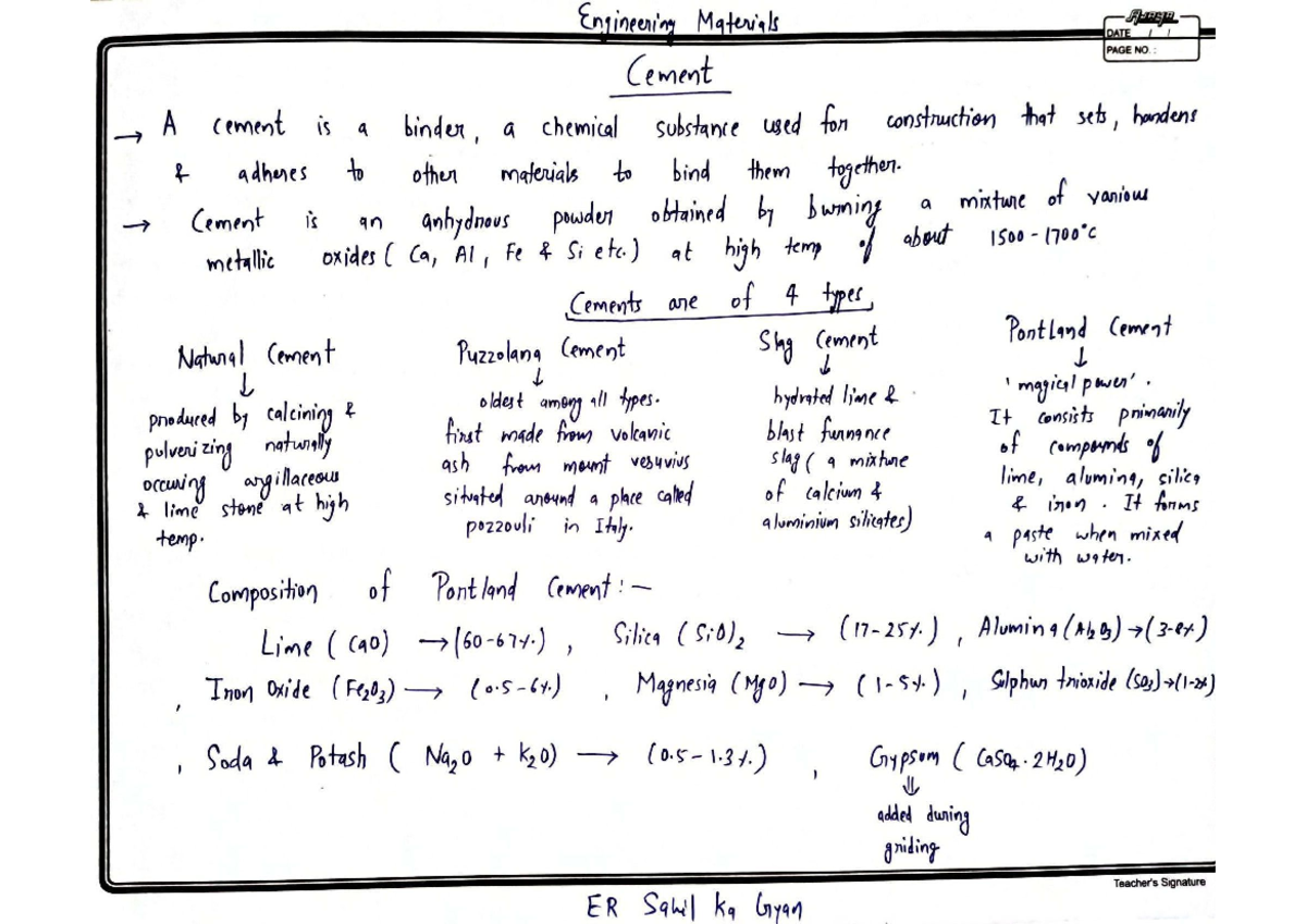Unit 4 engineering materials - Chemistry - Engineering Materials DATE ...